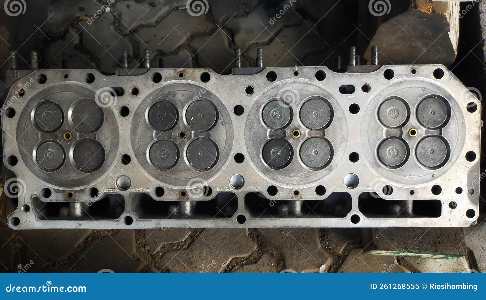 Disassembling The Cylinder Head To Overhaul The Engine Stock Image ...