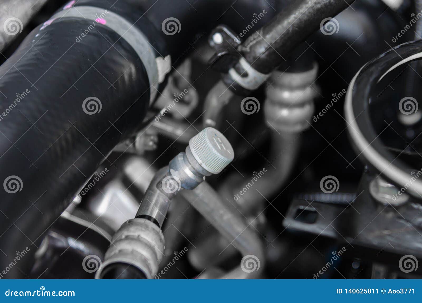 Details Of Car Engine, Brake Booster And Master Cylinder, Brake System ...