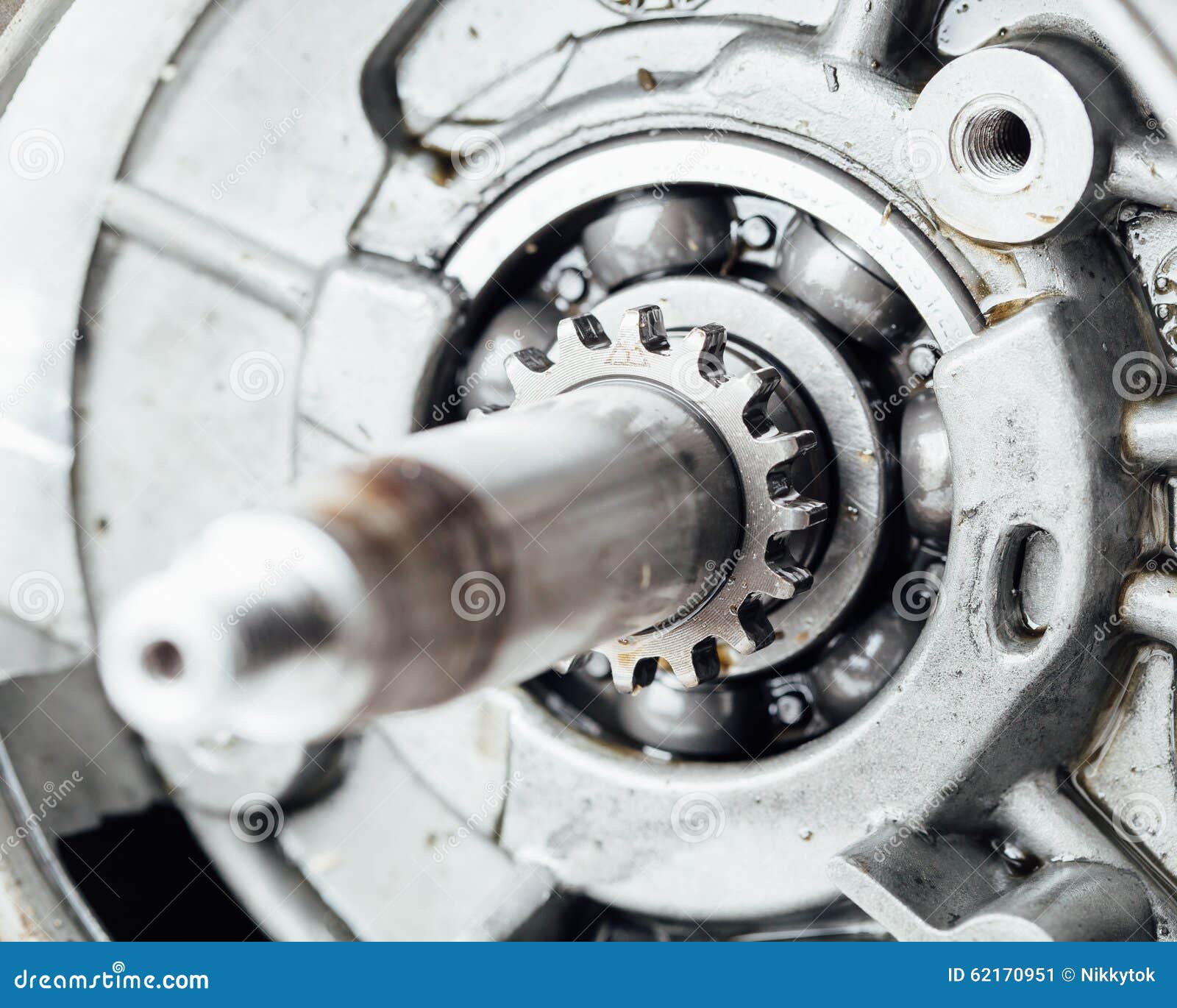 Engine Driving Shaft Bearing and Gear Stock Image - Image of aesthetic ...