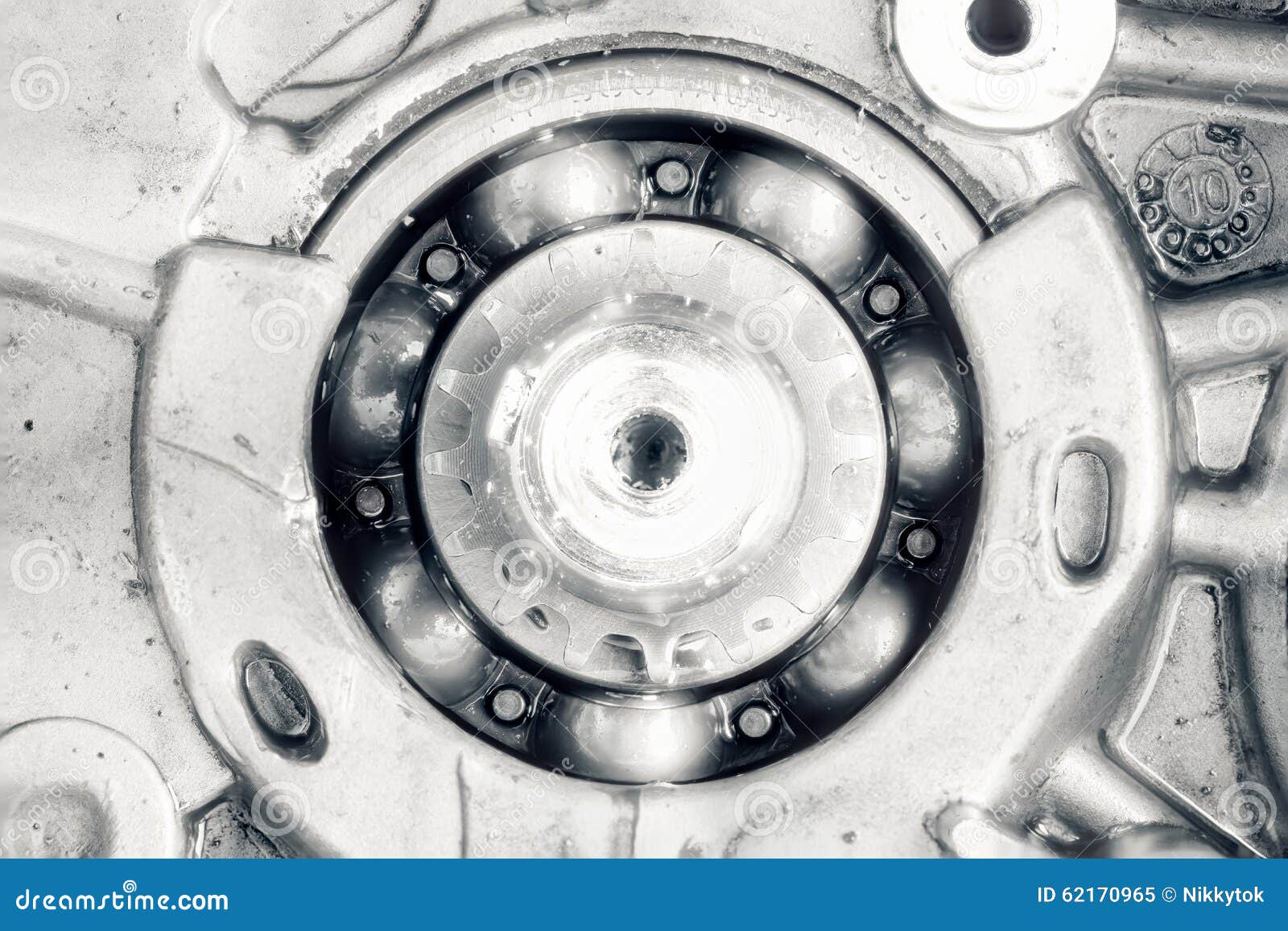 Engine Driving Shaft Bearing and Gear Stock Image - Image of motor ...