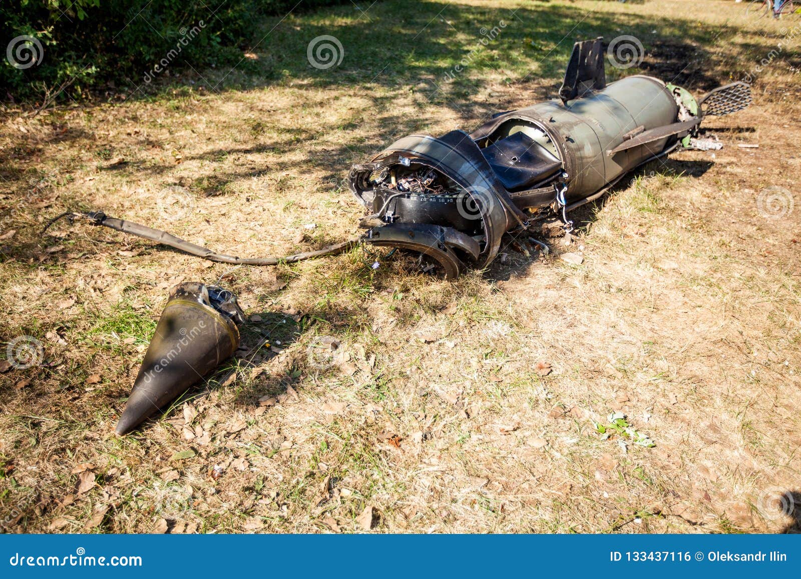 Engine And Electronic Stuffing Of Damaged Ballistic Missile After It ...