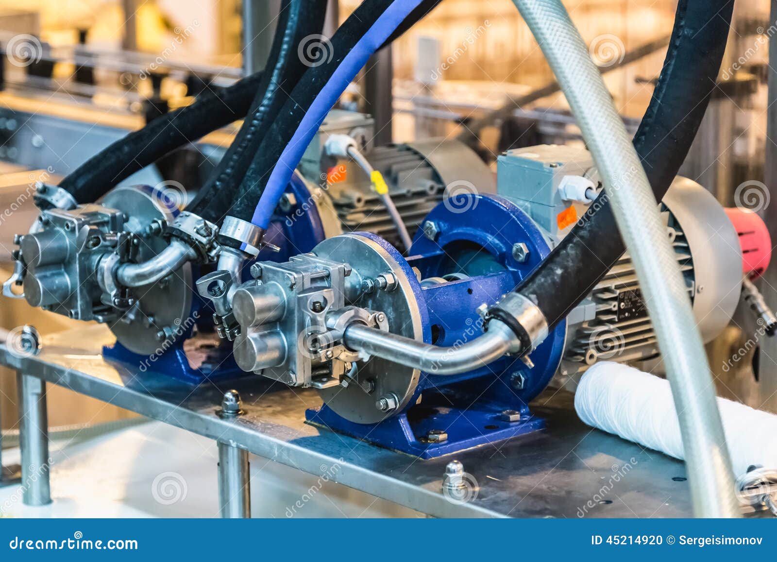 Engine Equipment on Factory Stock Photo - Image of machine, production ...