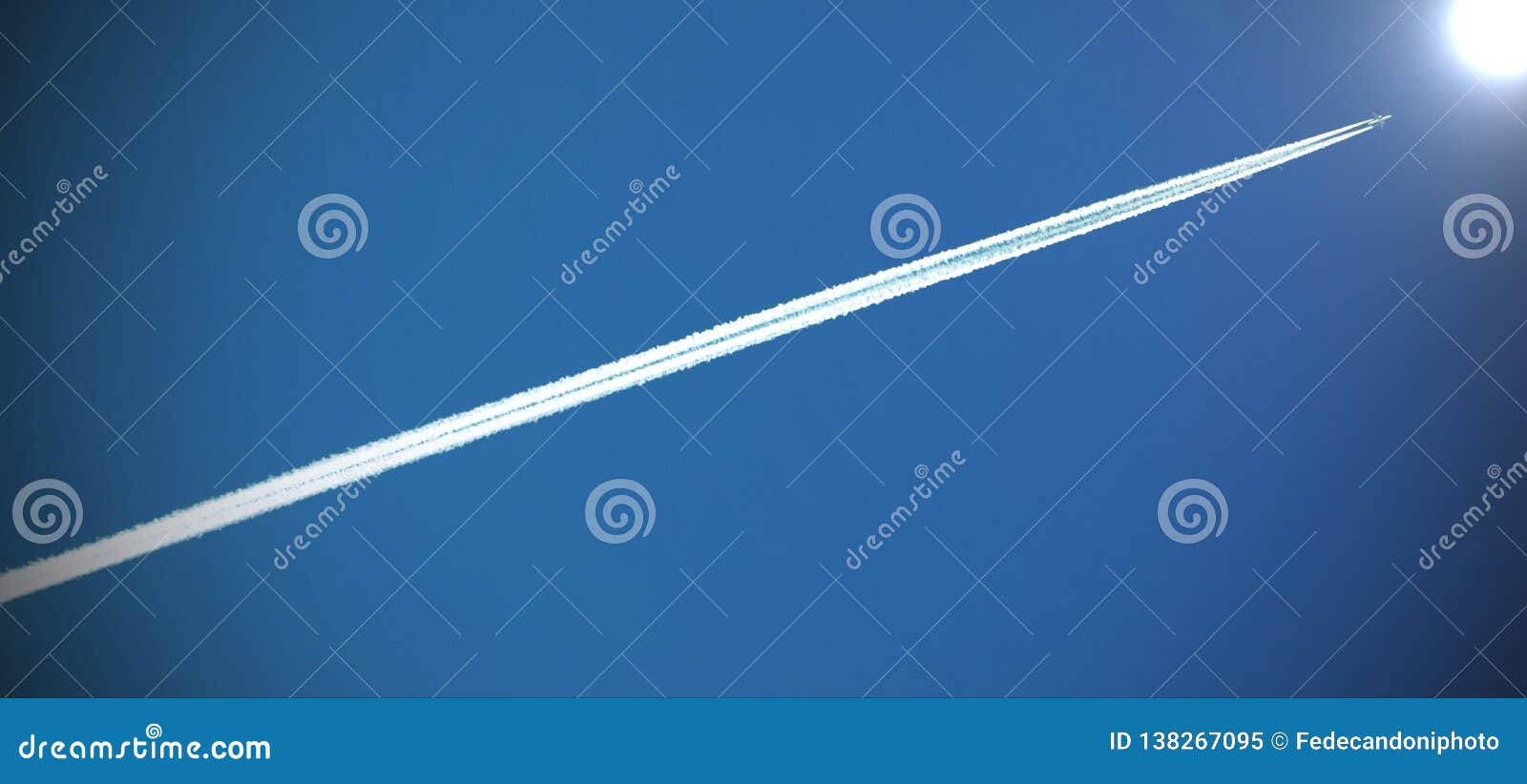 Engine Exhaust Contrails Forming Behind an Aircraft with Toned E Stock ...