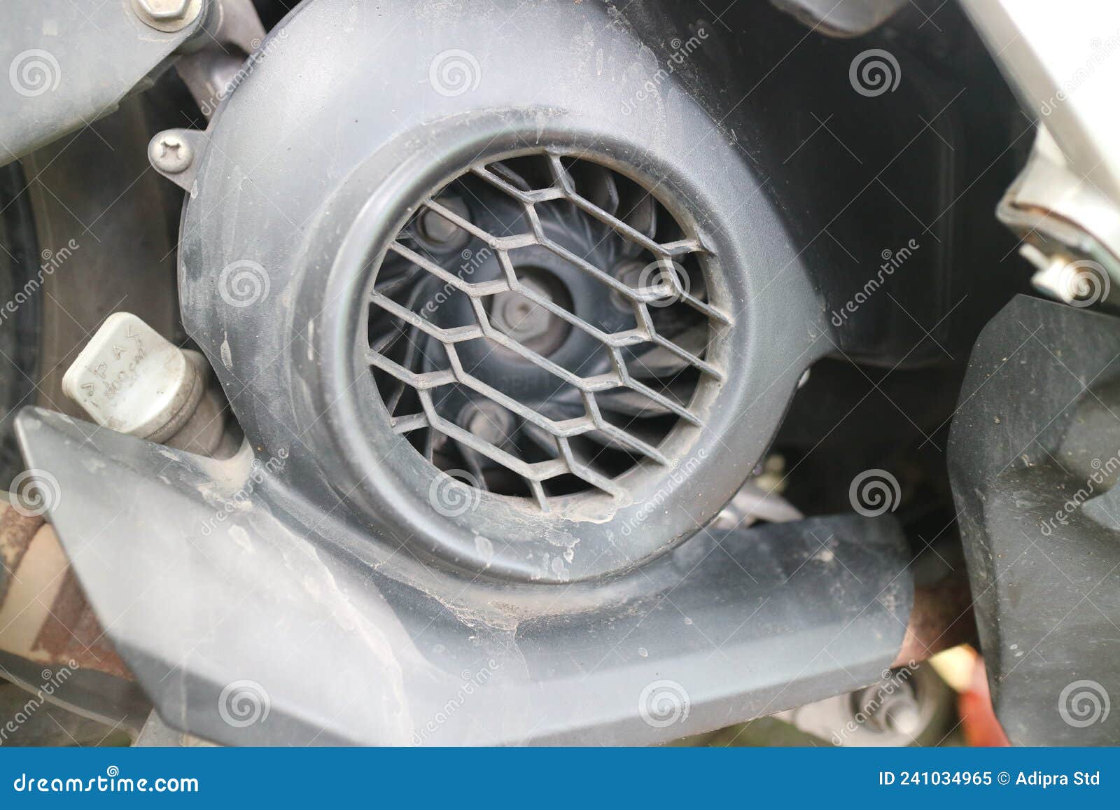Engine Fan on Matic Motorcycle Stock Image - Image of loan, rider ...