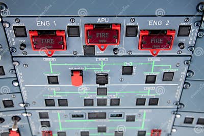 Engine Fire Warning Switches Stock Image - Image of close, safety: 18627361
