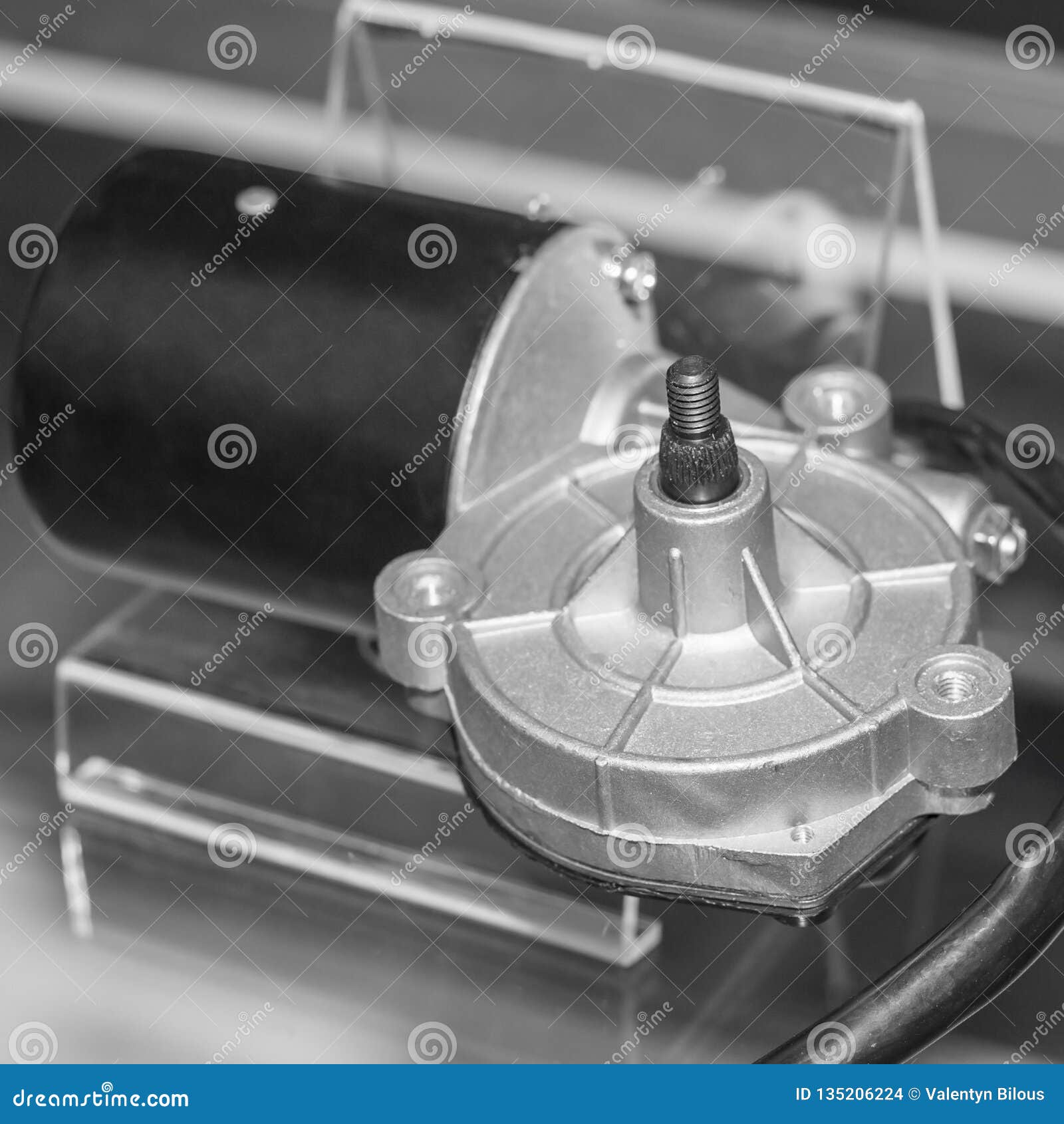 Engine with Front-side Windscreen Reducer on Stand Stock Photo - Image ...