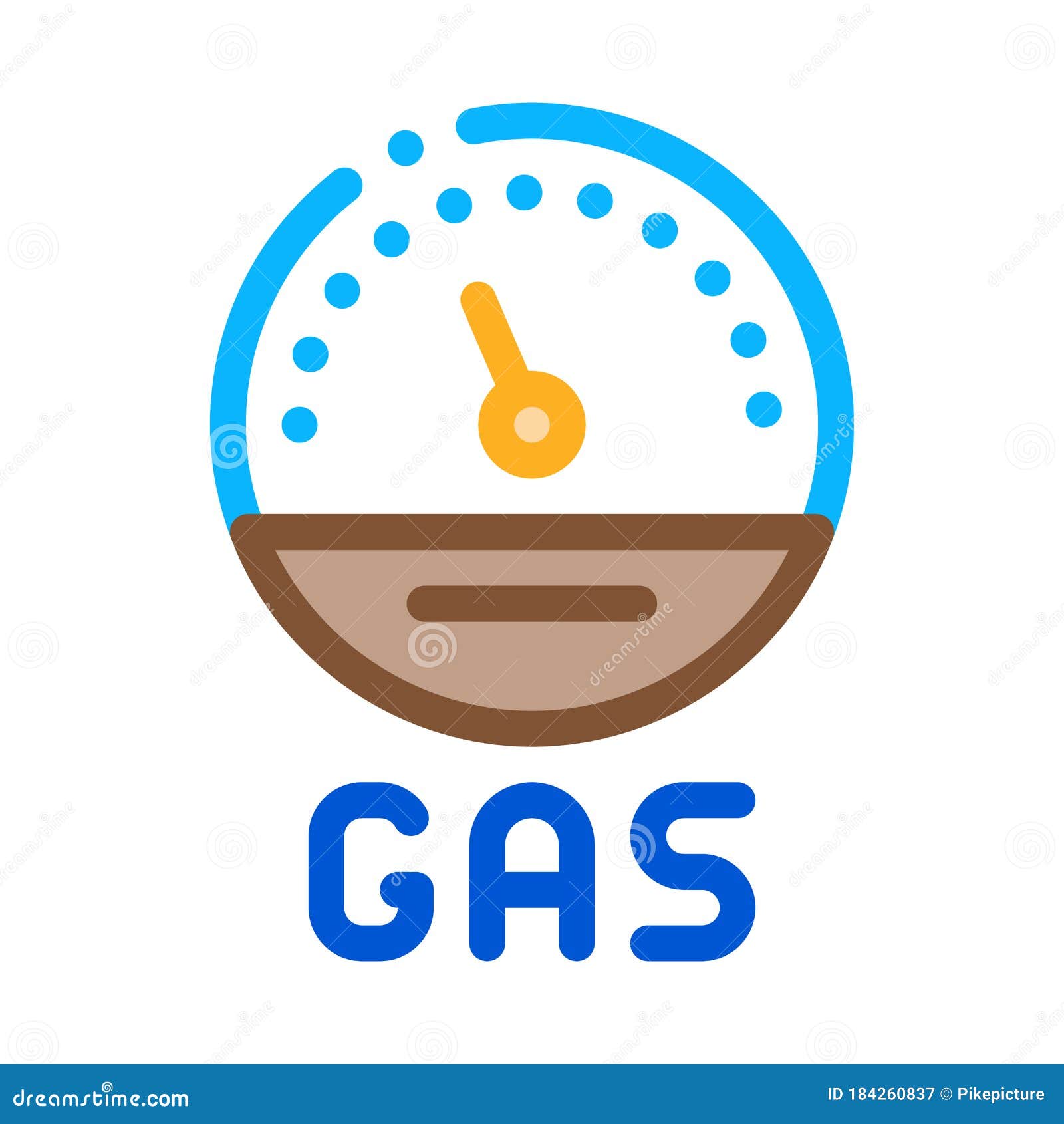 Engine Gas Indicator Icon Vector Outline Illustration Stock Vector ...