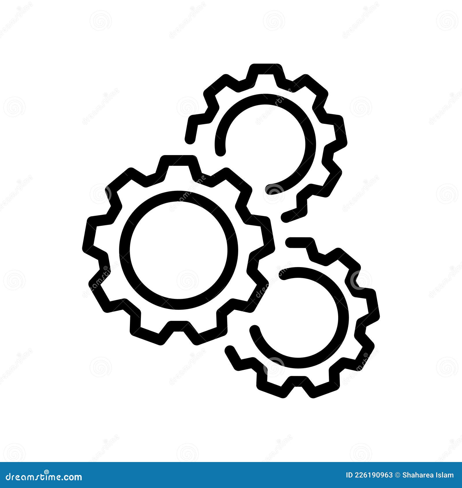 Engine, gear icon stock vector. Illustration of vector - 226190963