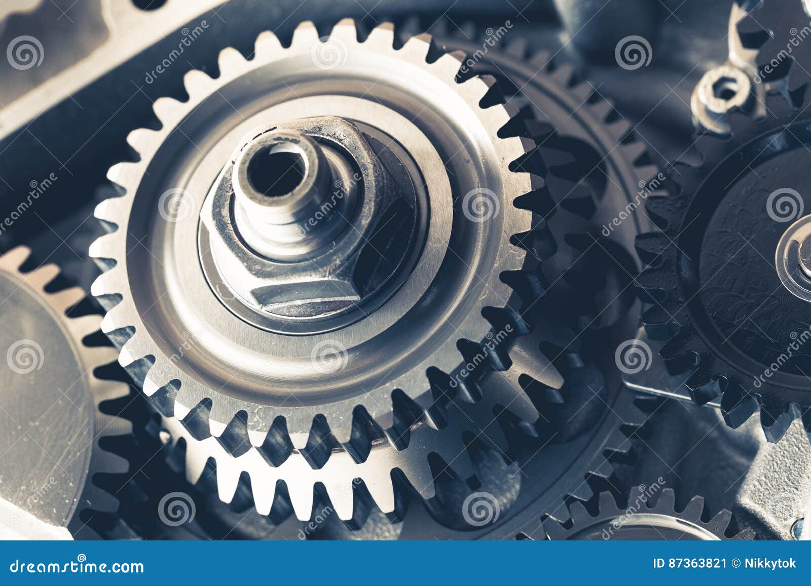 Engine gear wheels stock image. Image of engine, mechanics - 87363821