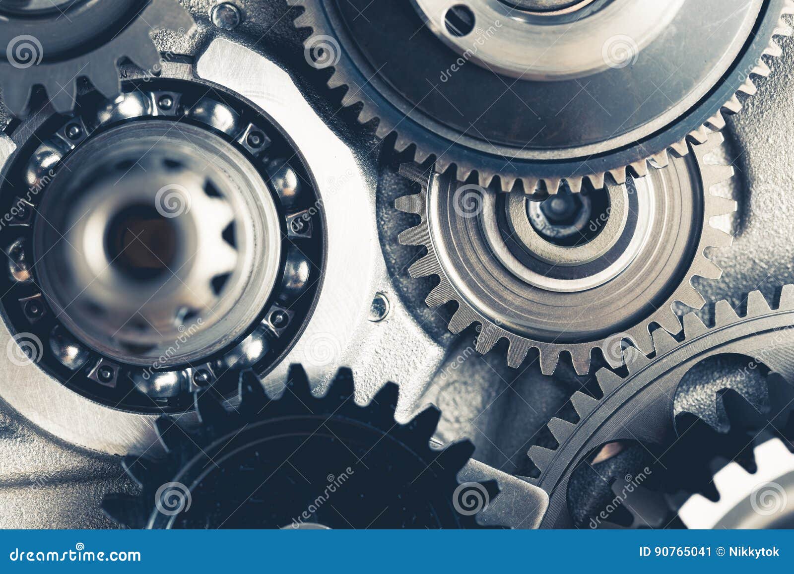 Engine gear wheels stock image. Image of gears, grey - 90765041