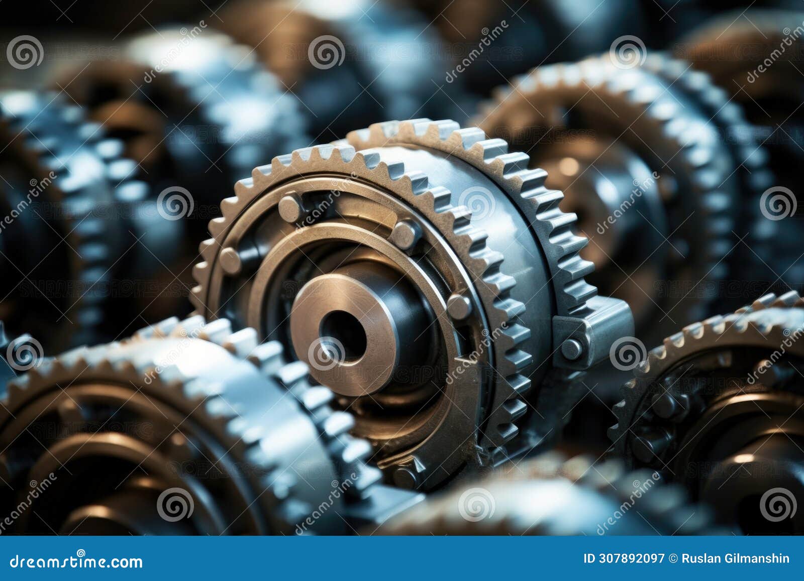 Engine Gear Wheels, Industrial Background Stock Image - Image of ...