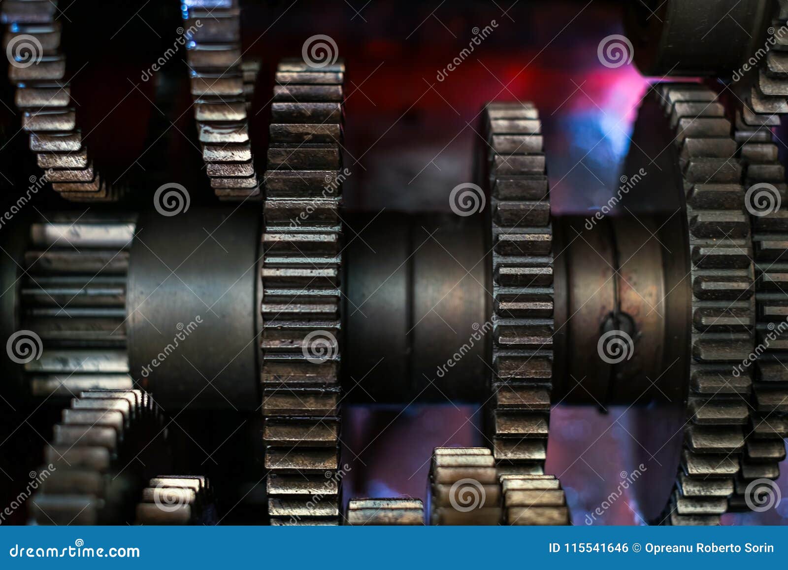 Engine Gear Wheels, Industrial Background Stock Photo - Image of ...