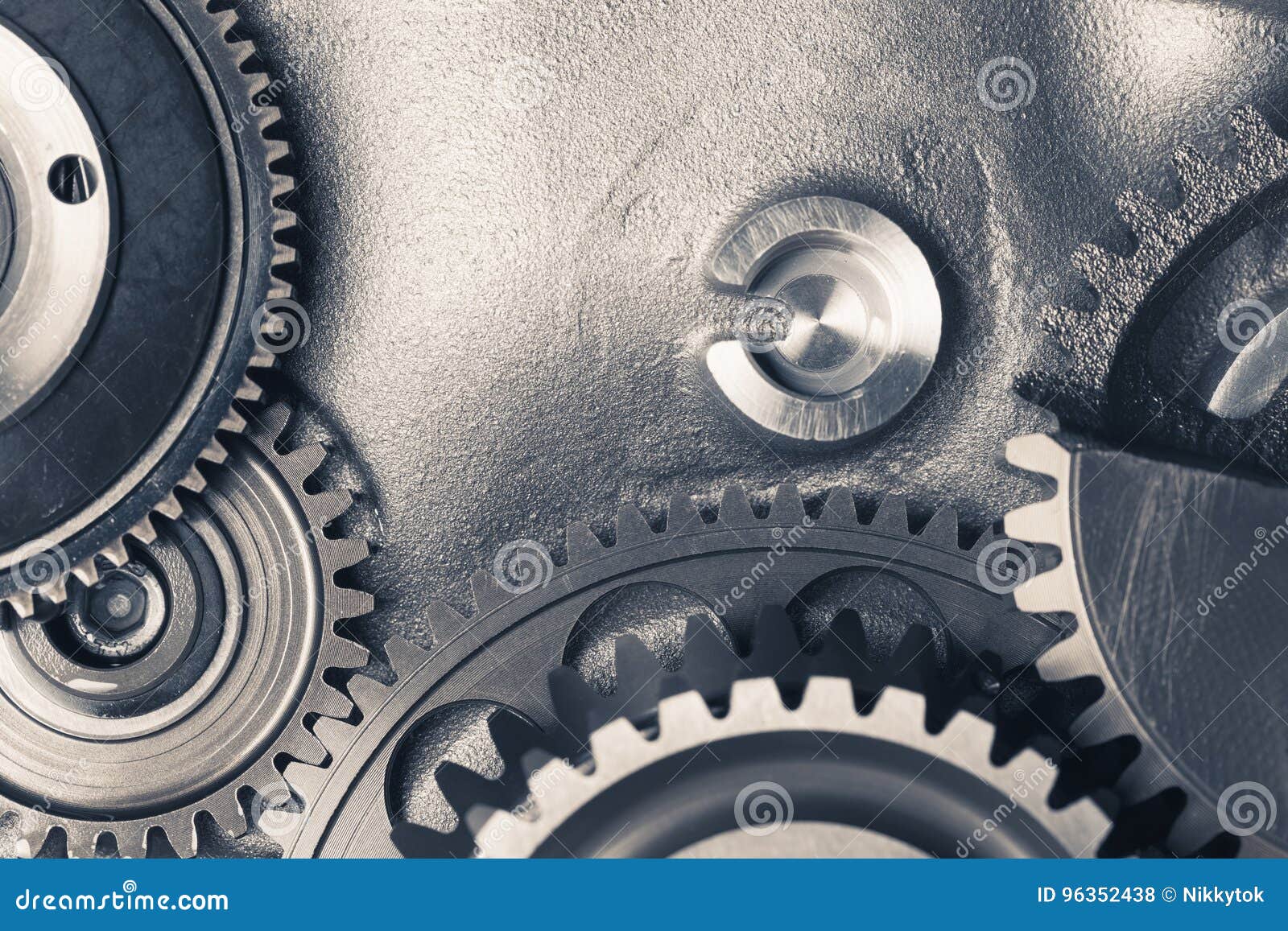 Engine gear wheels stock photo. Image of mechanical, cooperation - 96352438