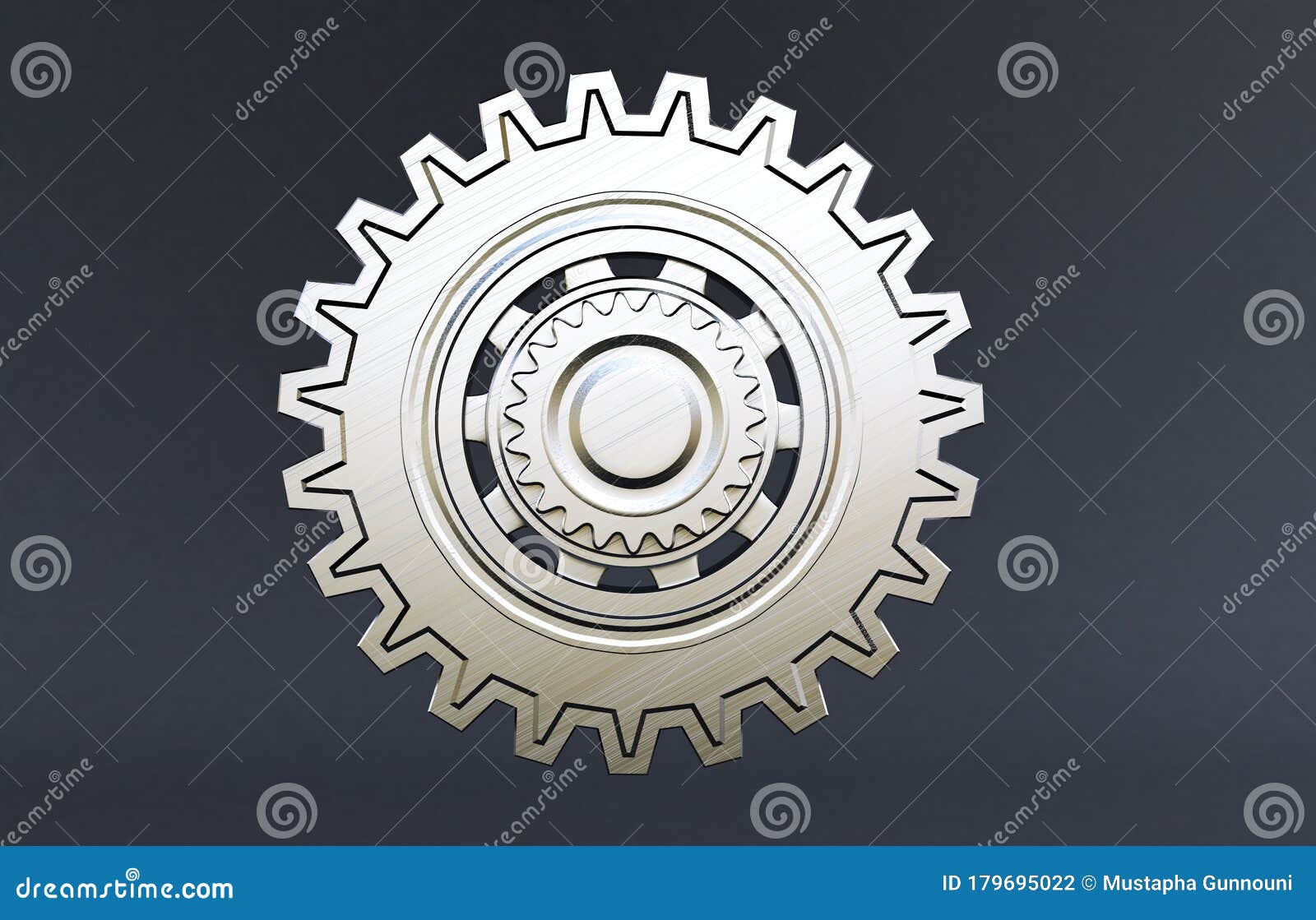 Engine Gear Wheels, Industrial Background. Stock Illustration ...