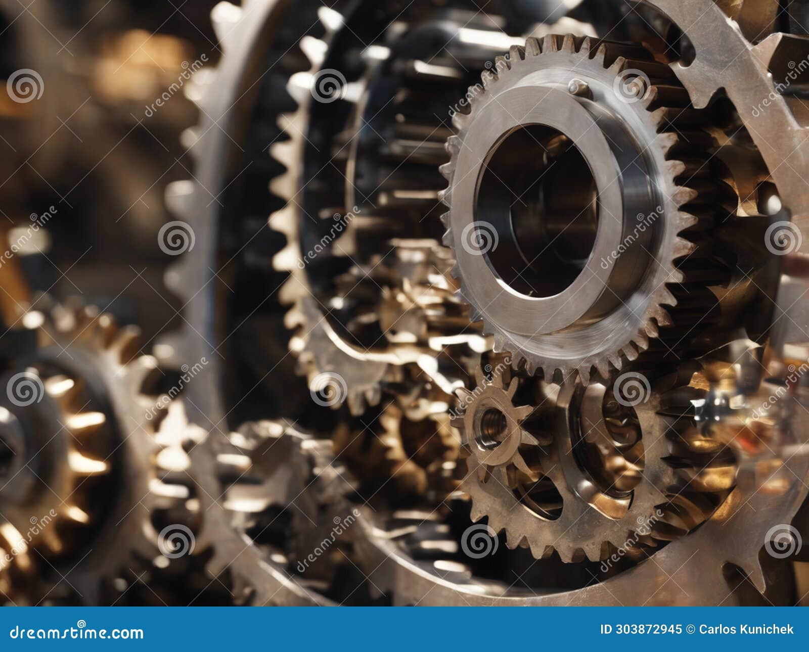 Engine Gear Wheels, Industrial Background - Generated by Ai Stock ...