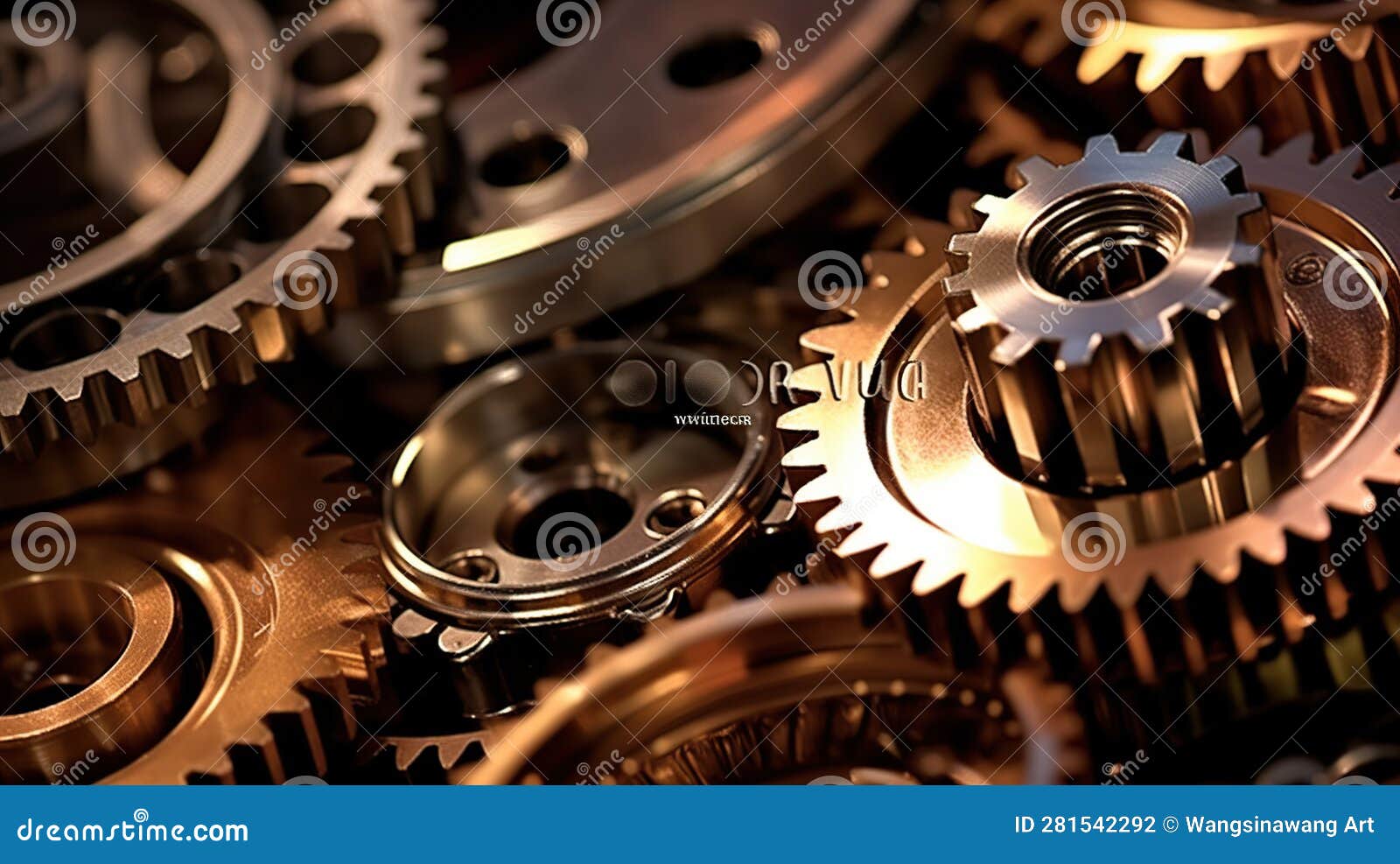 Engine Gear Wheels, Industrial Background Generative AI Stock ...