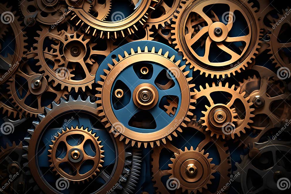 Engine Gears Wheels Background, Connection, Interaction Concept ...