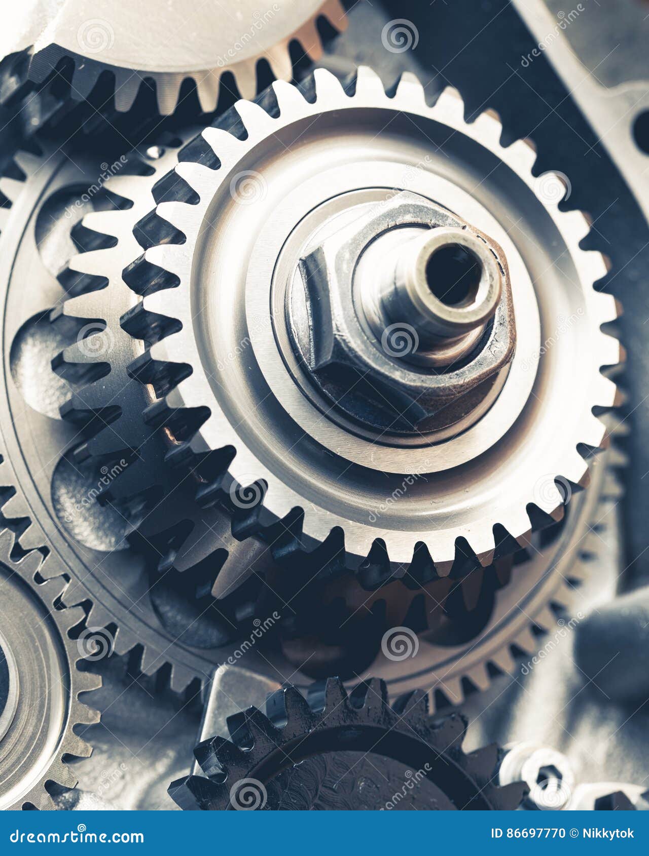 Engine gears wheels stock photo. Image of interlock, mechanical - 86697770