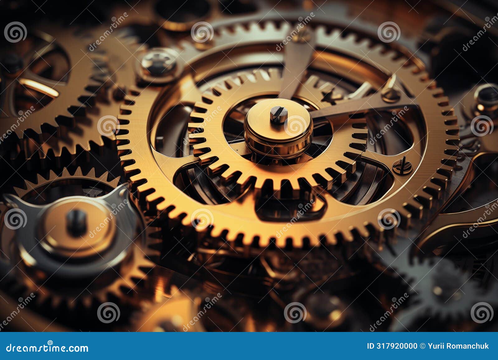 Engine Gears Wheels, Closeup View. Vintage Gears and Mechanisms Stock ...