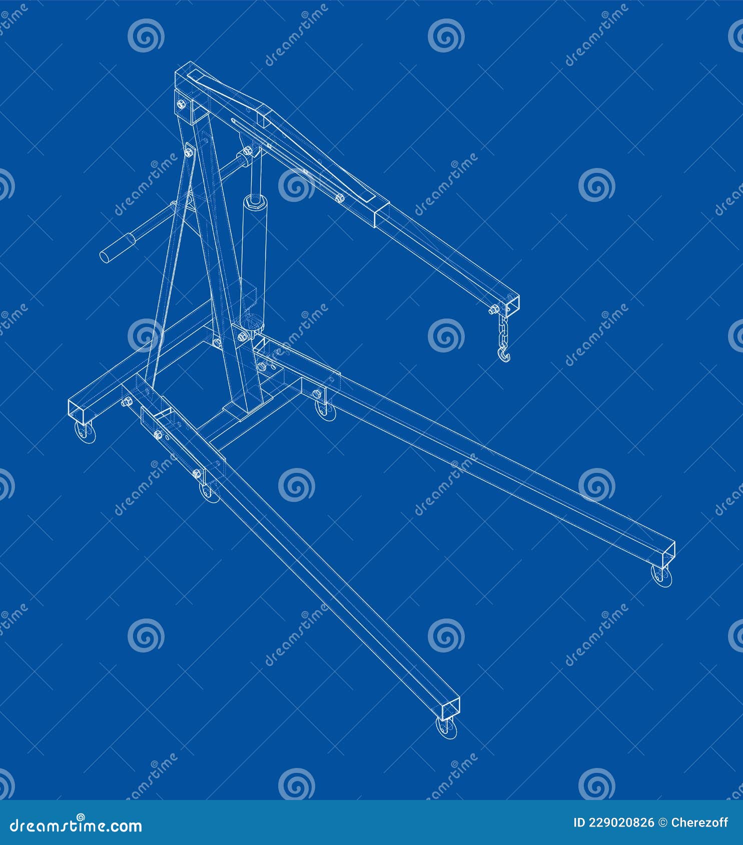 Engine hoist. Vector stock vector. Illustration of machine - 229020826