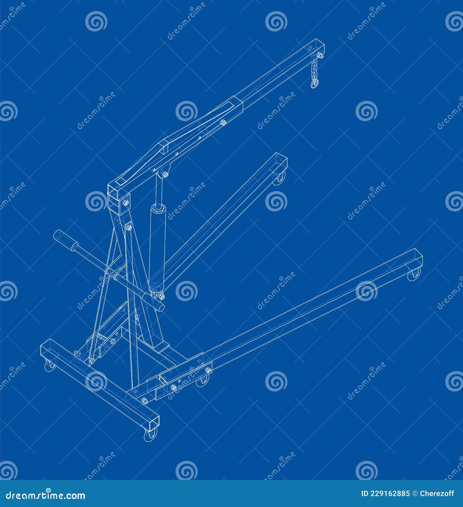 Engine hoist. Vector stock vector. Illustration of mechanic - 229162885