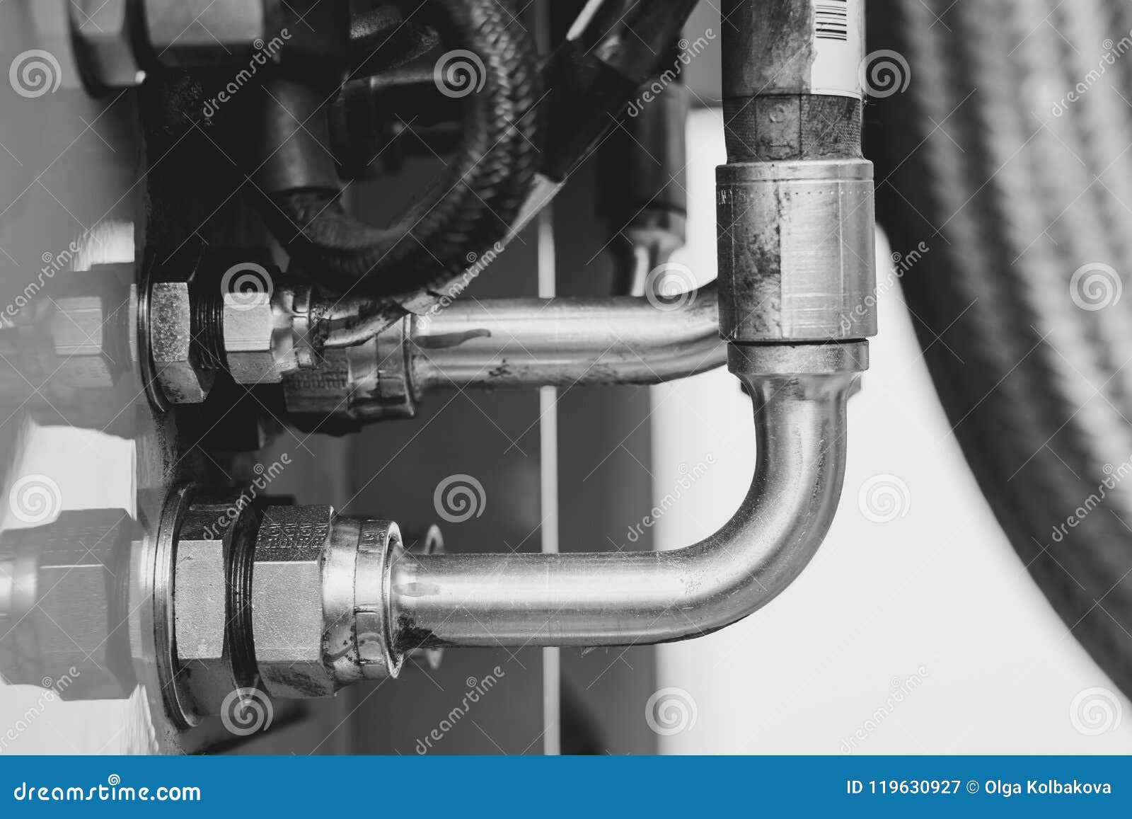 Engine hose details stock image. Image of mechanical - 119630927