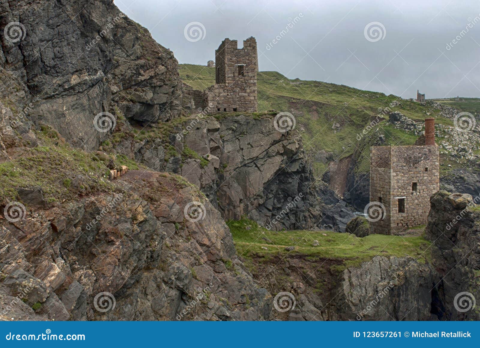 Engine Houses at Botallack, Cornwall UK Stock Image - Image of crown ...