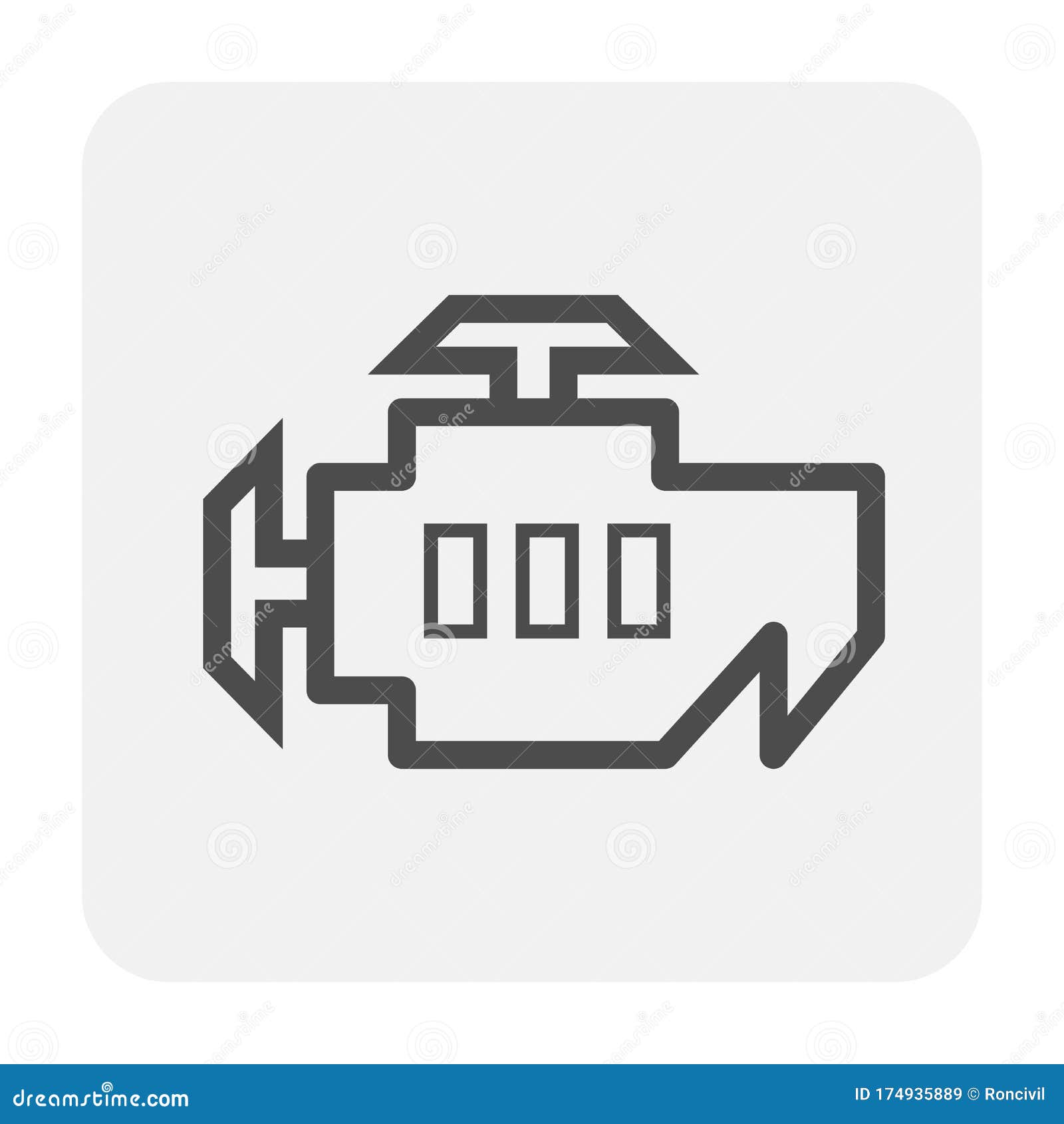 Engine icon black stock vector. Illustration of automotive - 174935889