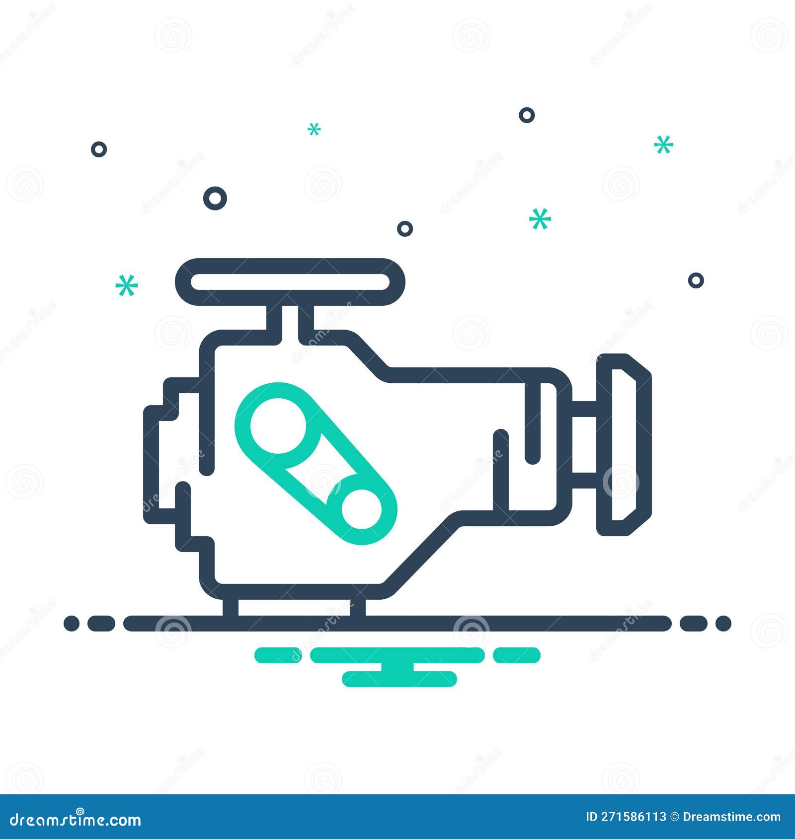 Mix Icon for Engine, Motor and Industry Stock Illustration ...