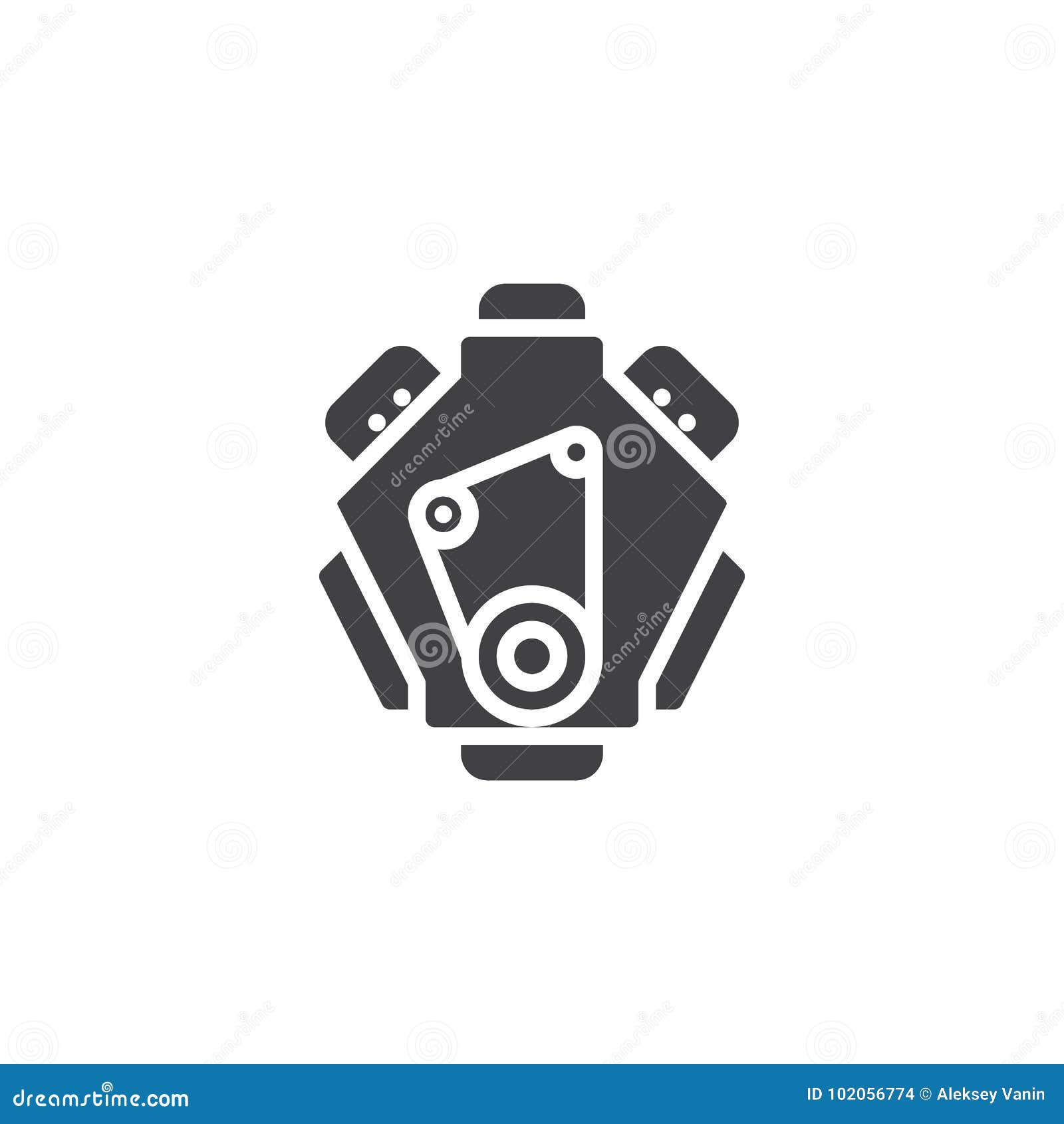 Engine icon vector stock vector. Illustration of engineering - 102056774