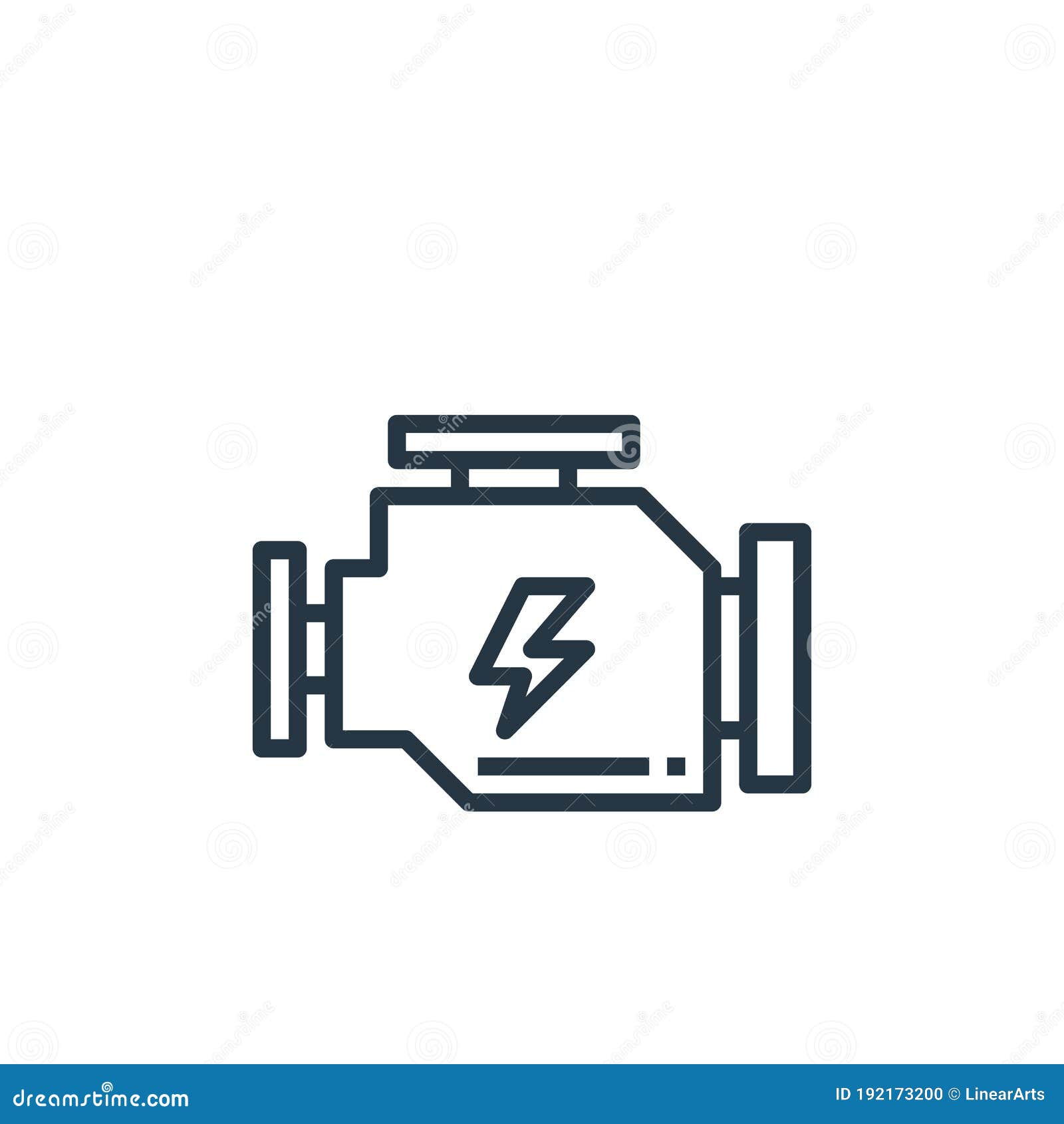 Engine Icon Vector from Car Service Concept. Thin Line Illustration of ... Engine Icon Vector from Car Service Concept. Thin Line Illustration of ...