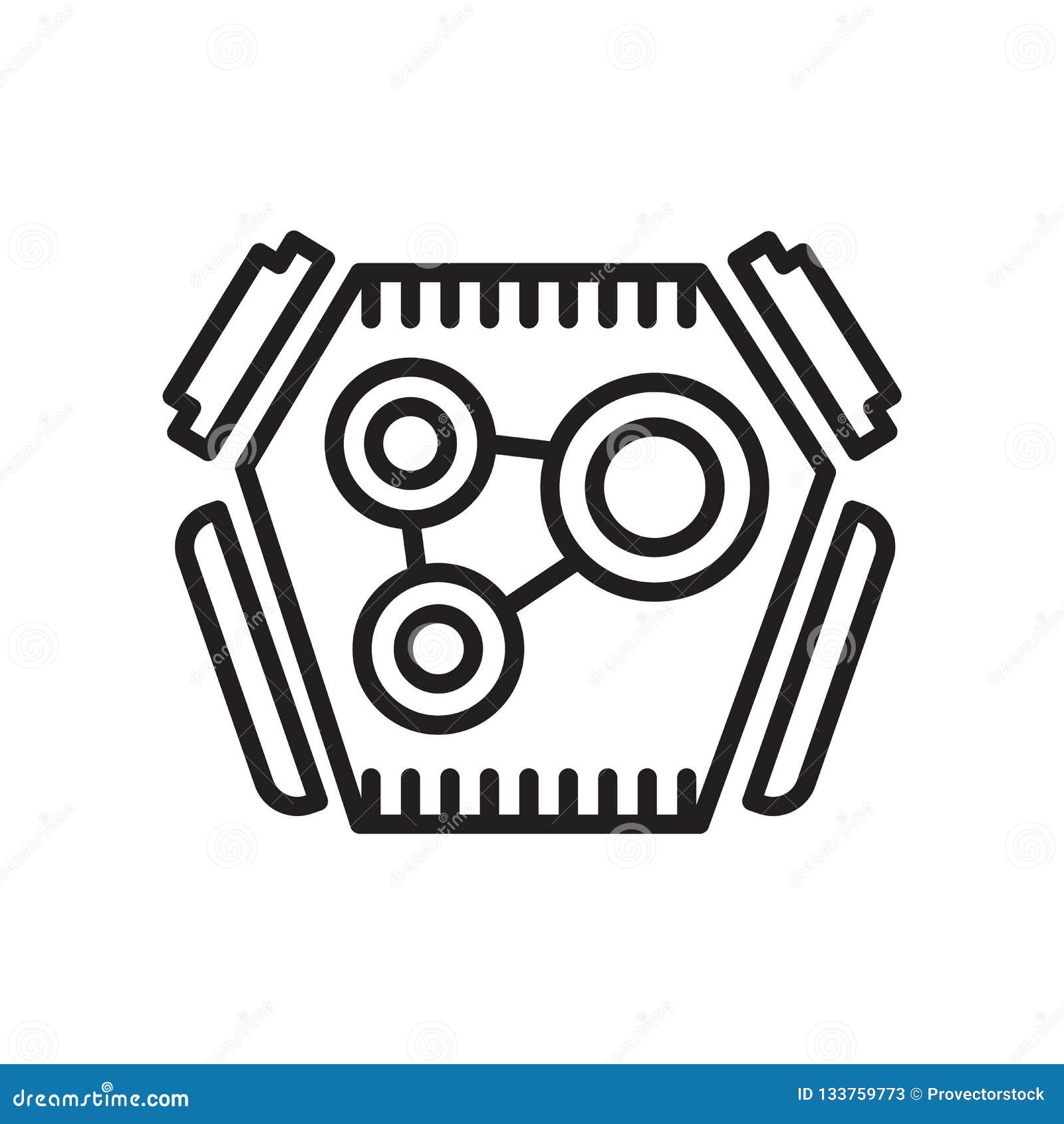 Engine Icon Vector Sign and Symbol Isolated on White Background Stock ...