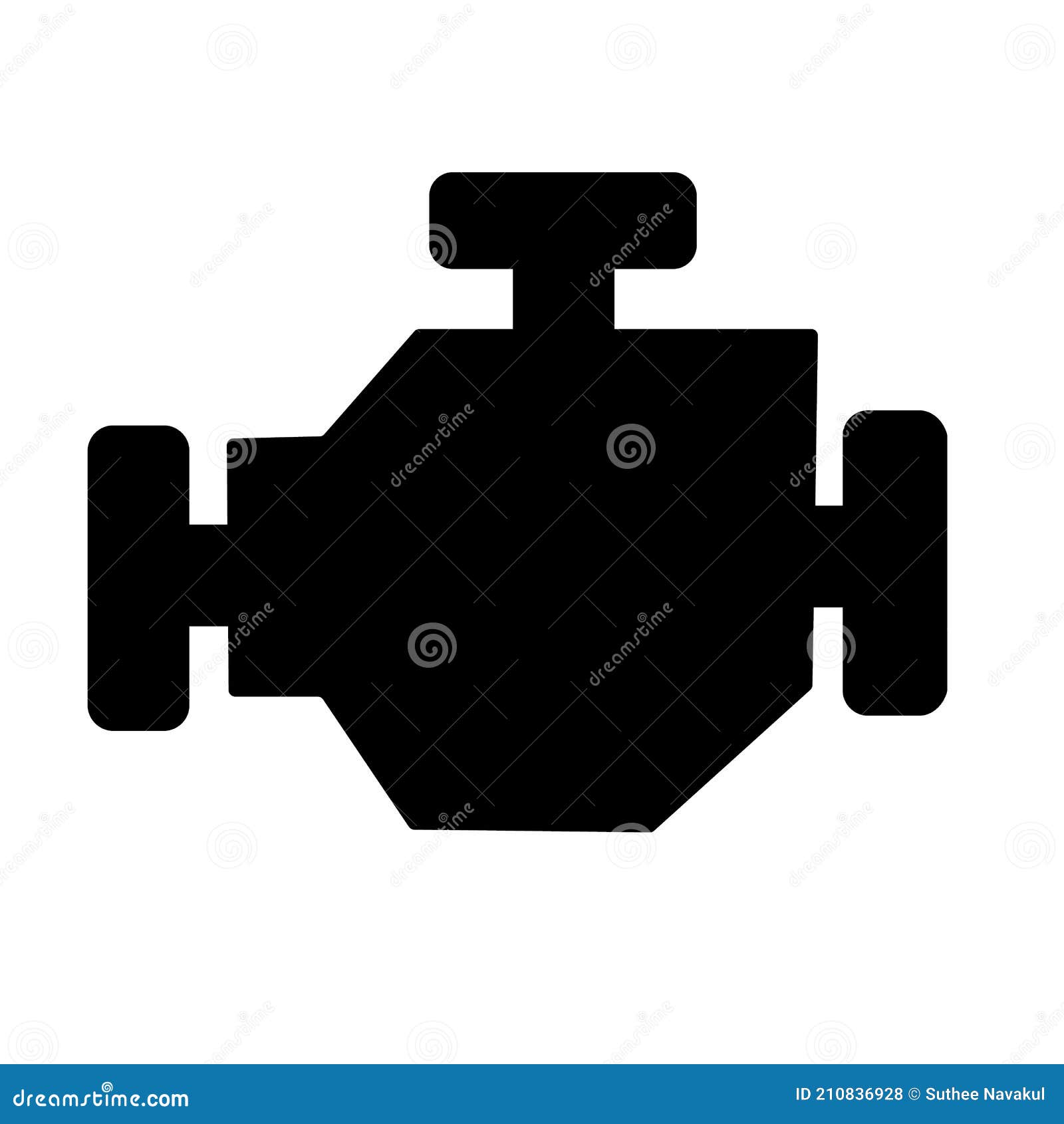 Engine Icon on White Background. Engine Sign. Flat Style. Car Engine ...