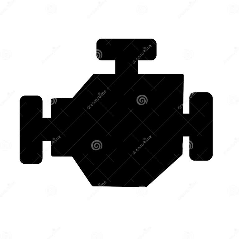 Engine Icon on White Background. Engine Sign. Flat Style. Car Engine ...