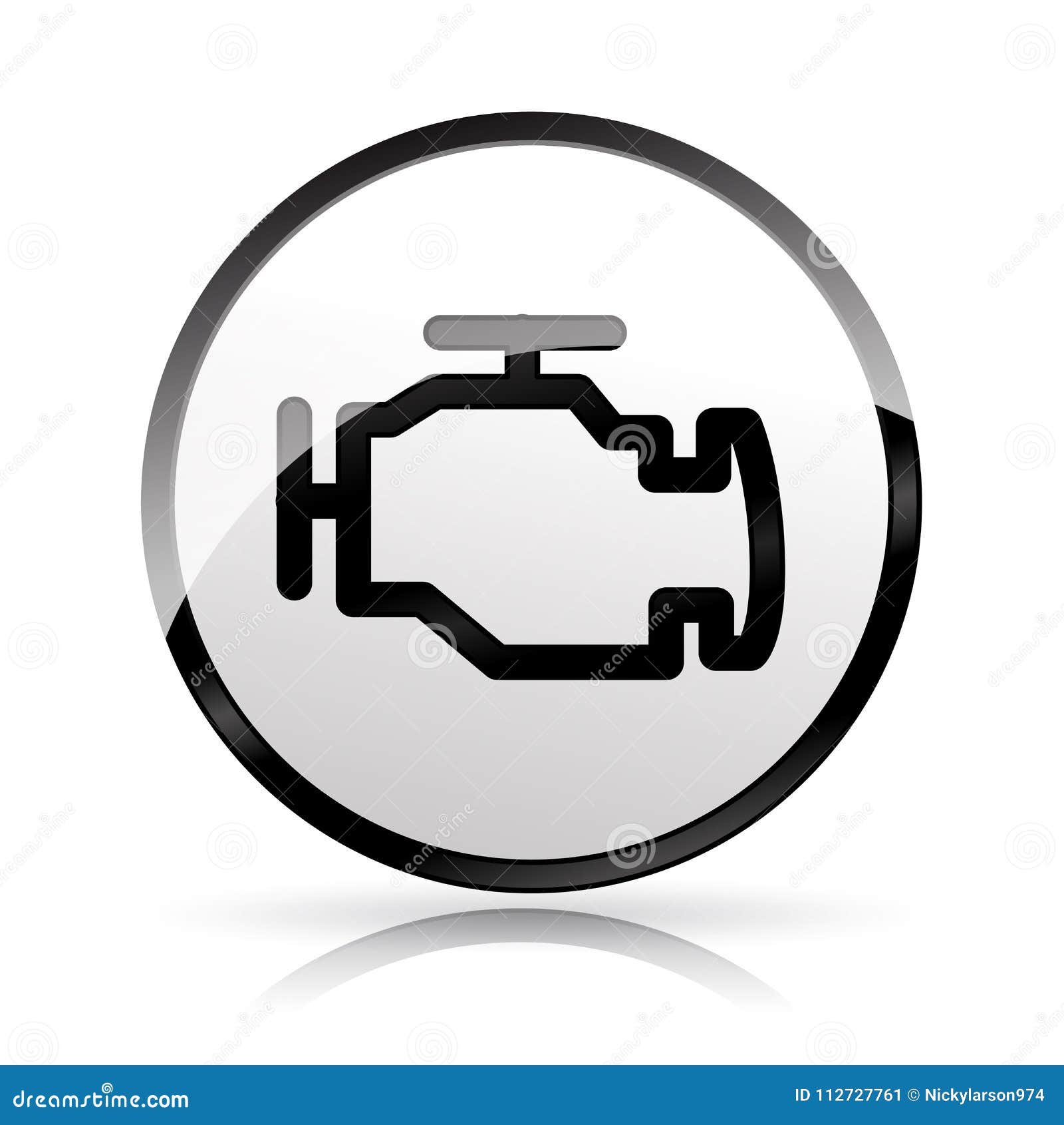 Engine Icon on White Background Stock Vector - Illustration of gray ...