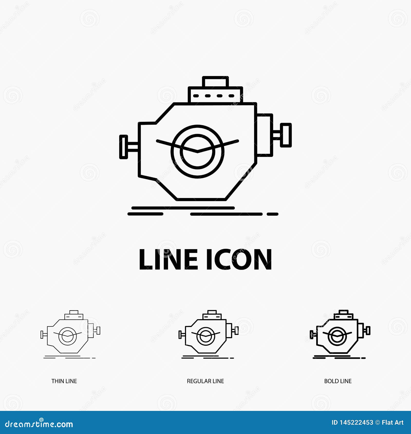 Engine, Industry, Machine, Motor, Performance Icon in Thin, Regular and ...
