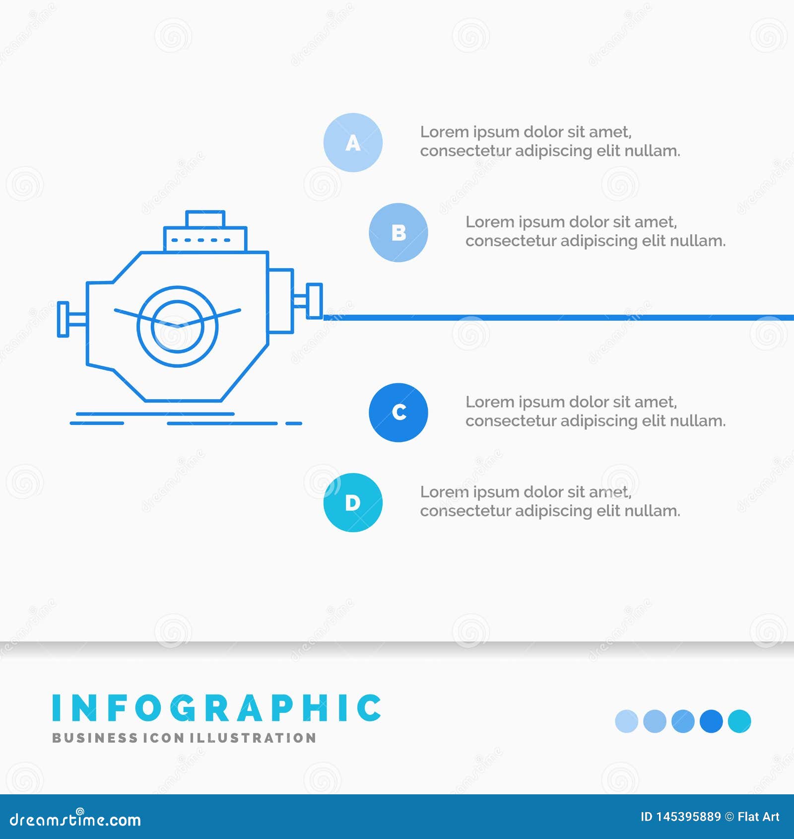 Engine, Industry, Machine, Motor, Performance Infographics Template for ...