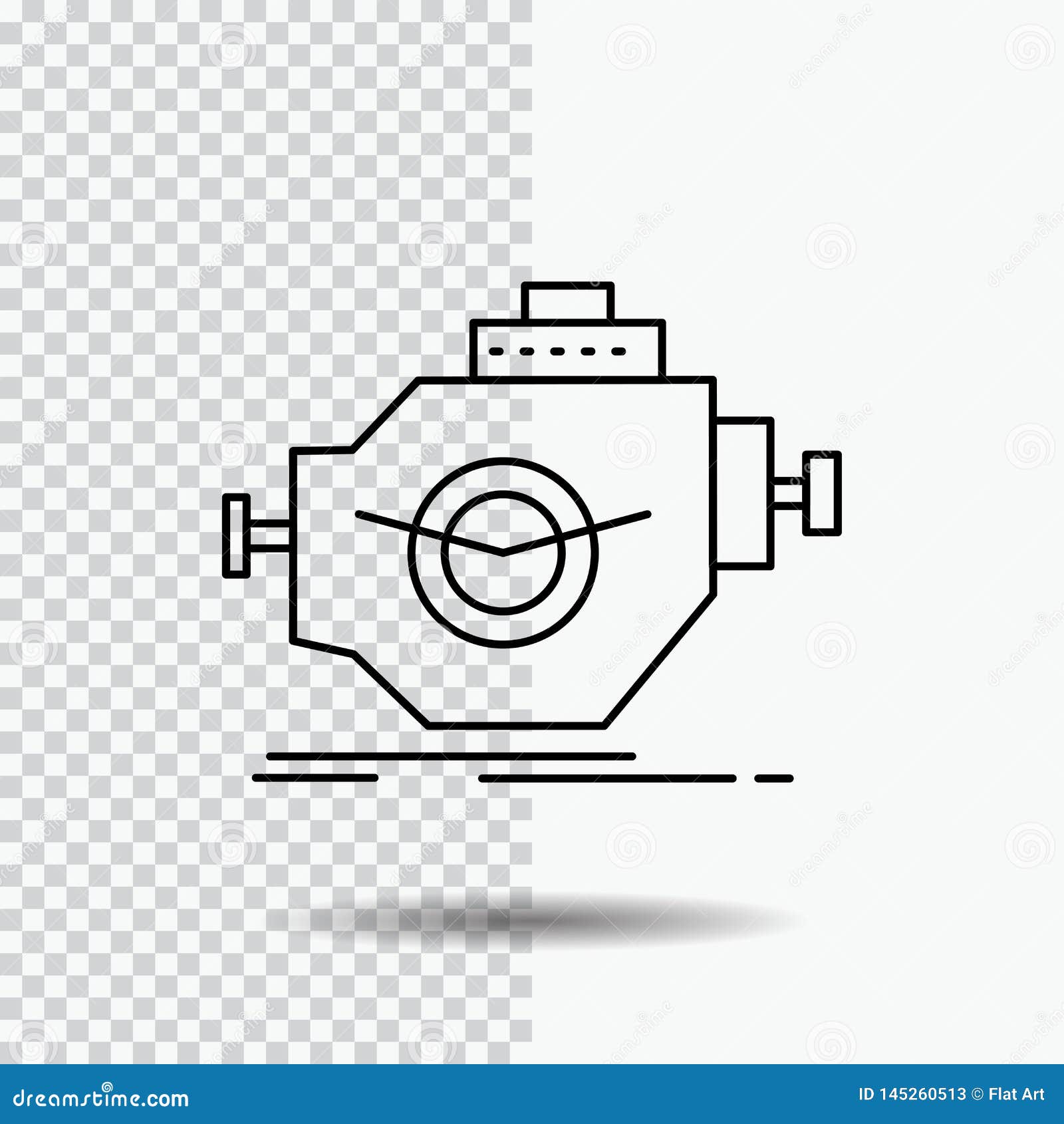 Engine, Industry, Machine, Motor, Performance Line Icon on Transparent ...