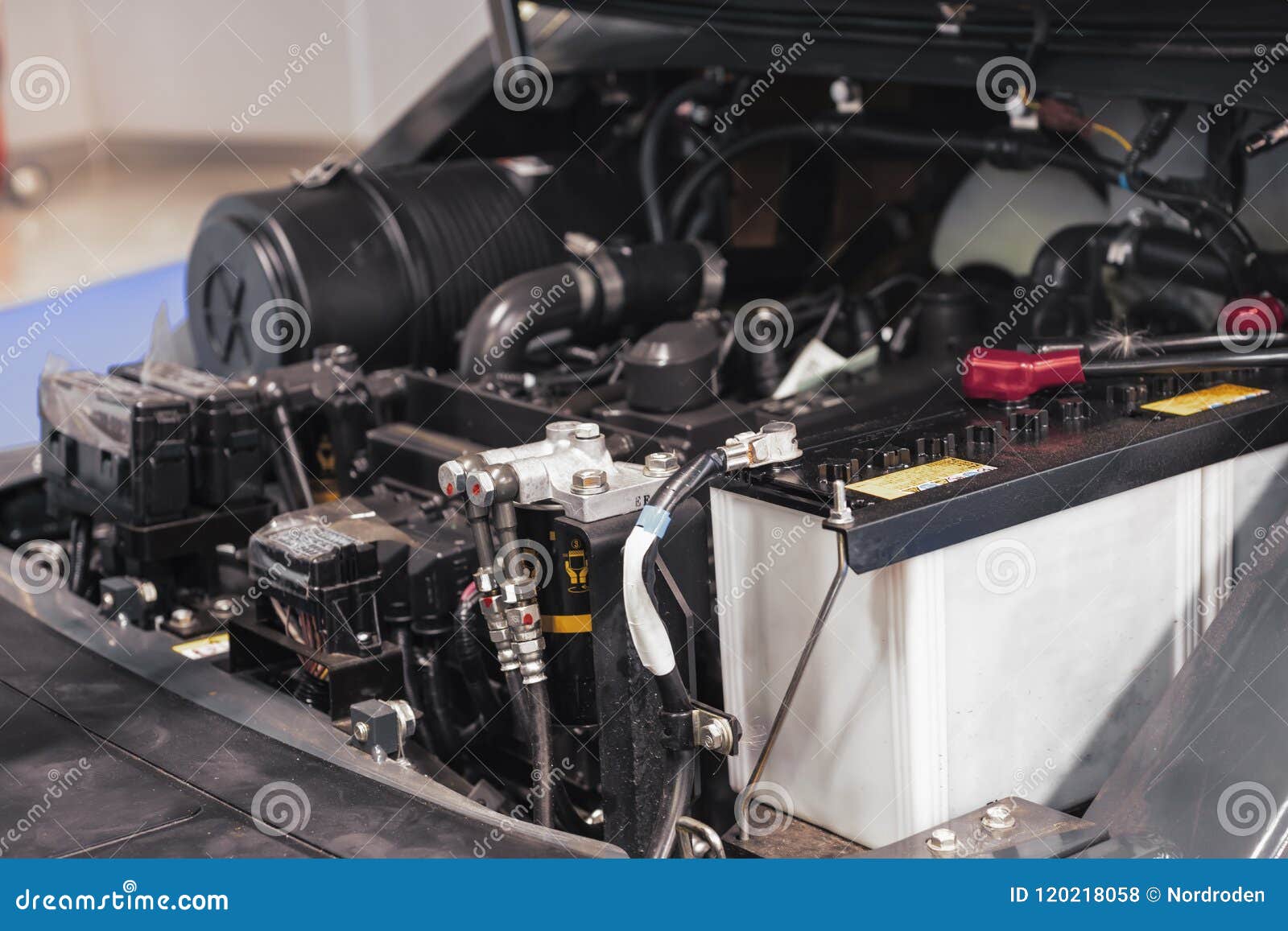 Engine Internal Combustion, the Main Power Unit Forklift. Stock Photo ...