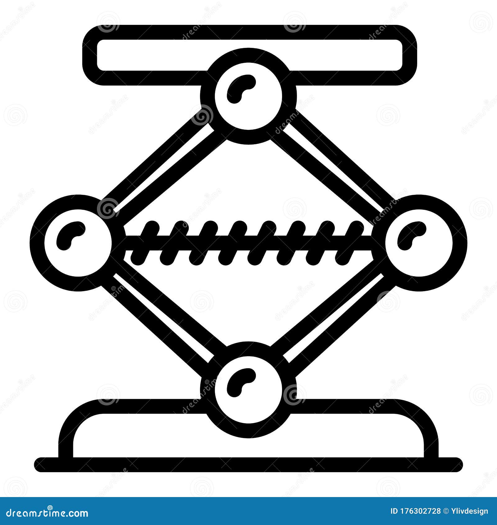 Engine Jack Icon, Outline Style Stock Vector - Illustration of repair ...