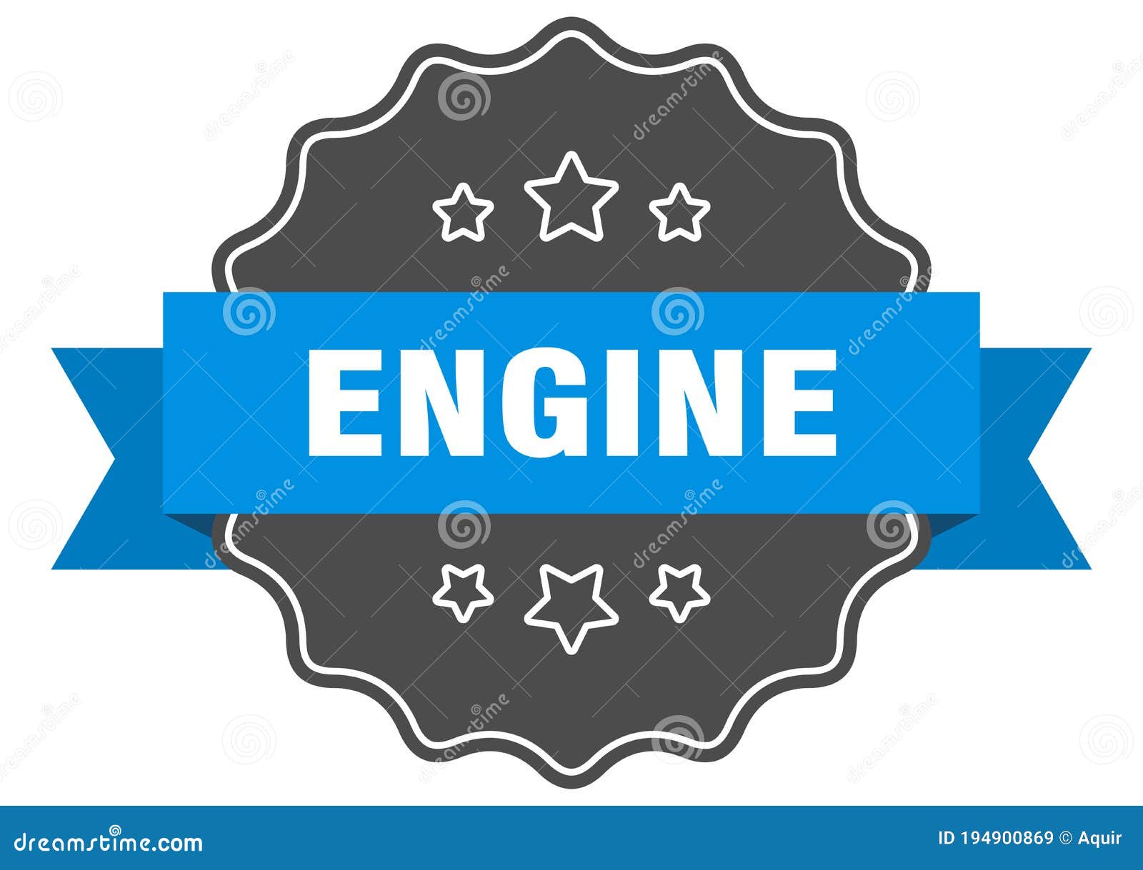 Engine label stock vector. Illustration of black, grey - 194900869