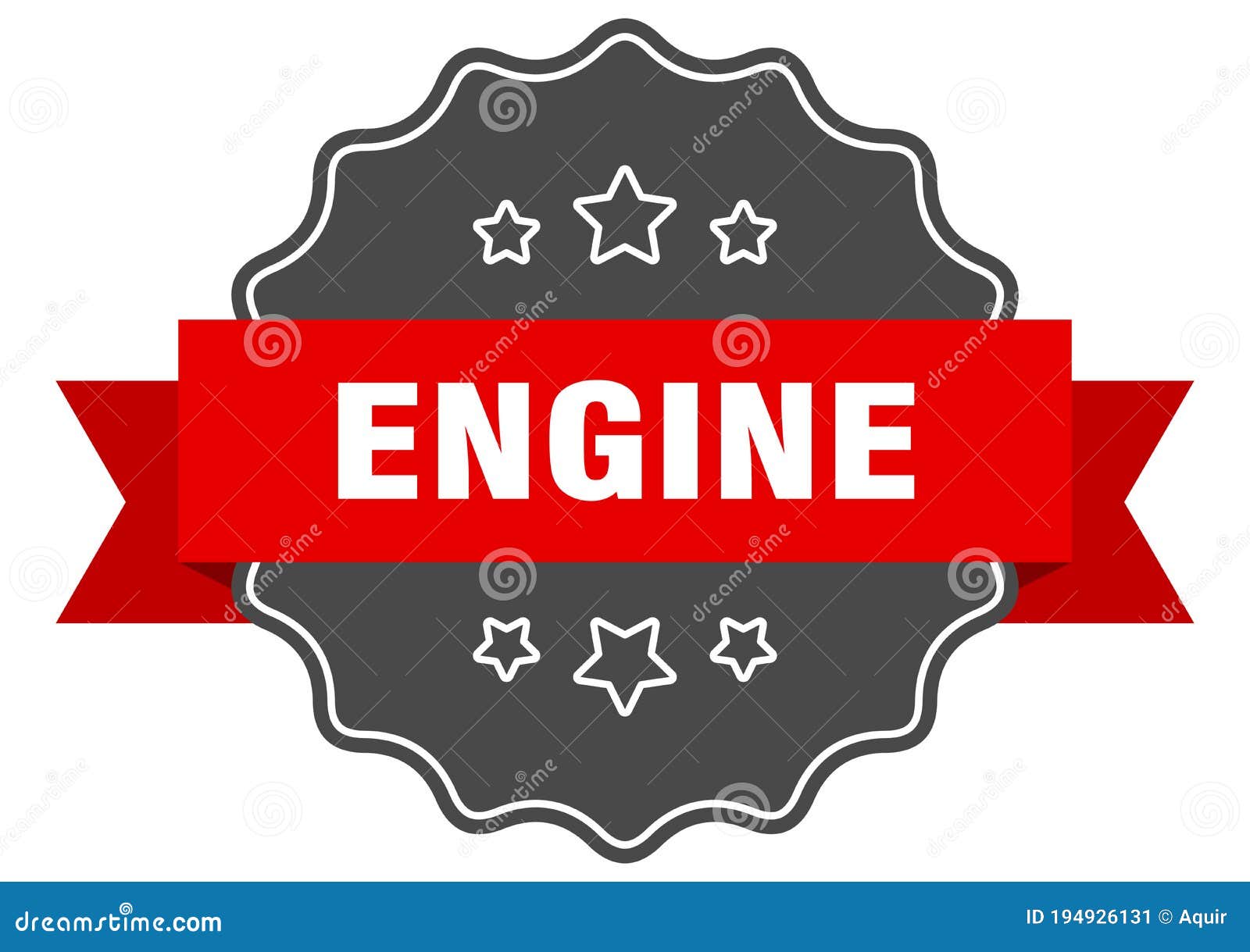 Engine label stock vector. Illustration of band, vector - 194926131