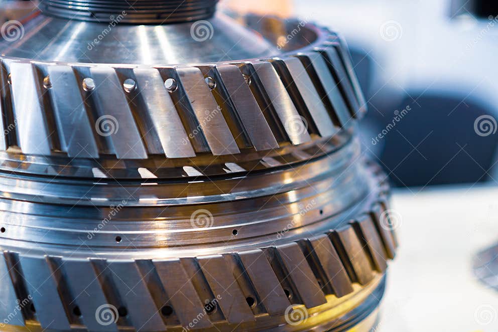 Engine Low Pressure Compressor Rotor Stock Photo - Image of heavy ...