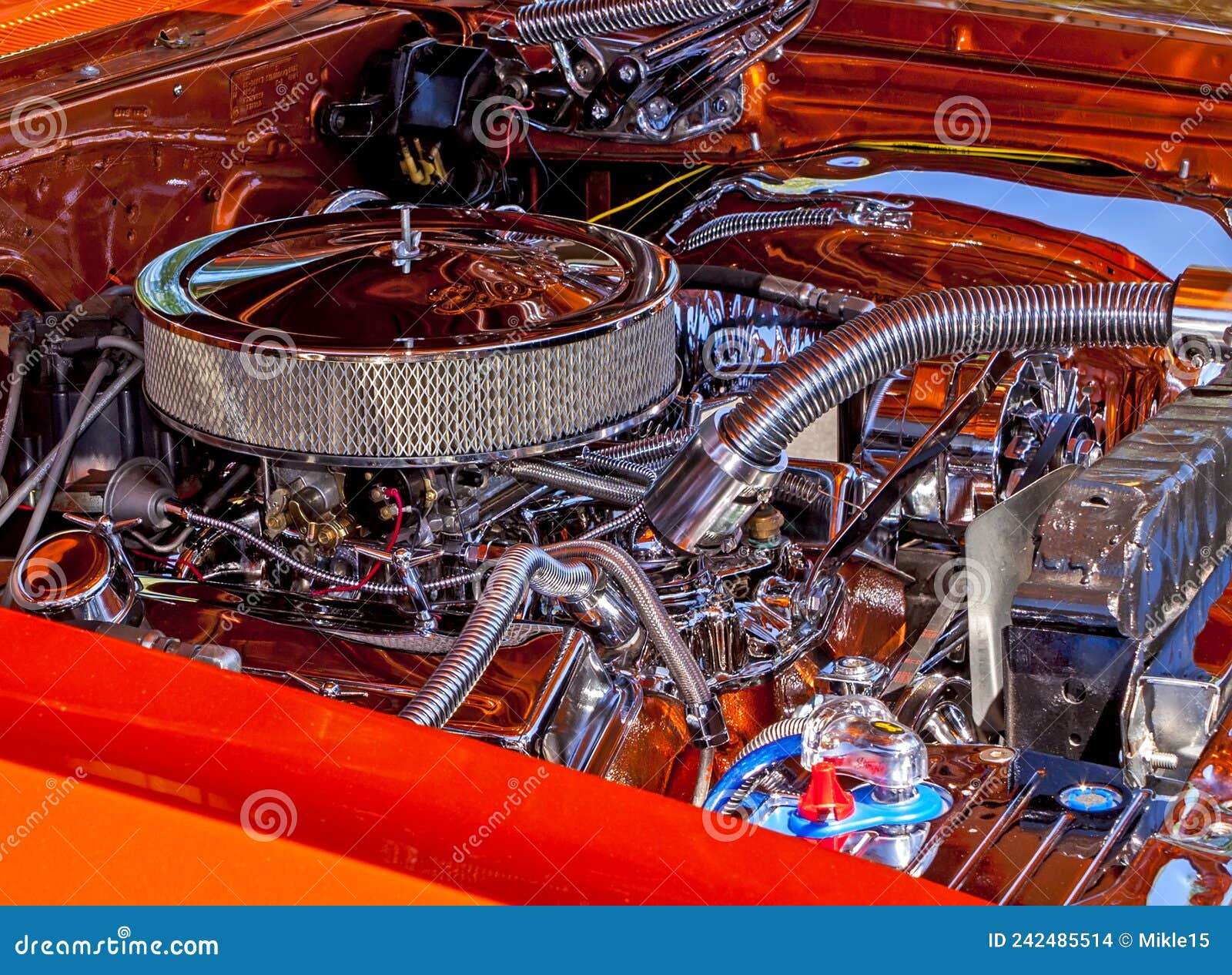 Engine in a passenger car stock photo. Image of mechanic - 242485514