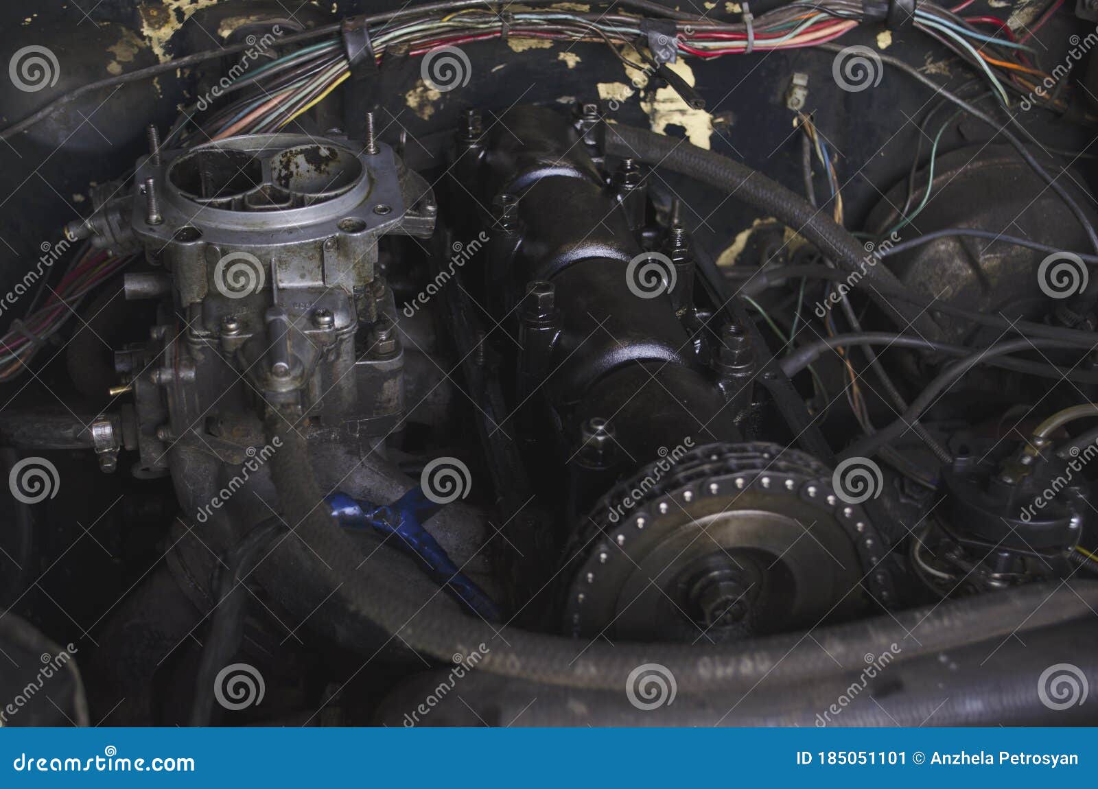 Engine Machine. Car Repair and Its Components. Car Engine in ...