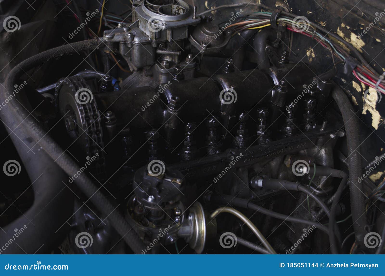 Engine Machine. Car Repair and Its Components. Car Engine in ...