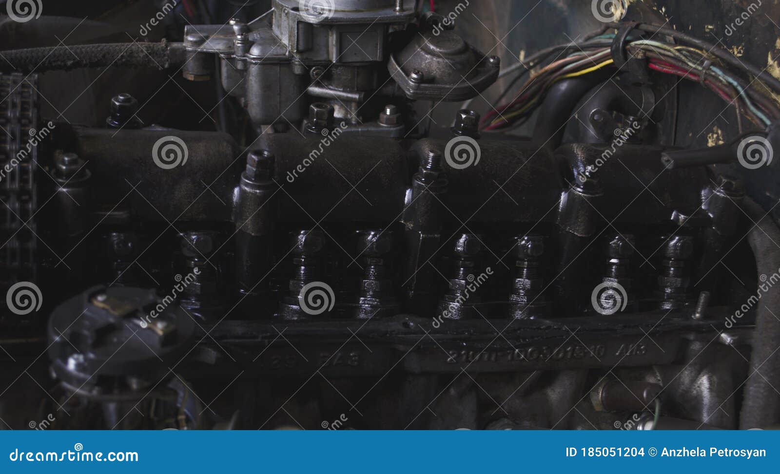 Engine Machine. Car Repair and Its Components. Car Engine in ...