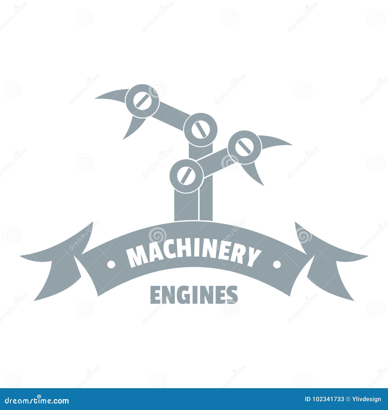 Engine Machinery Logo, Simple Gray Style Stock Vector - Illustration of ...