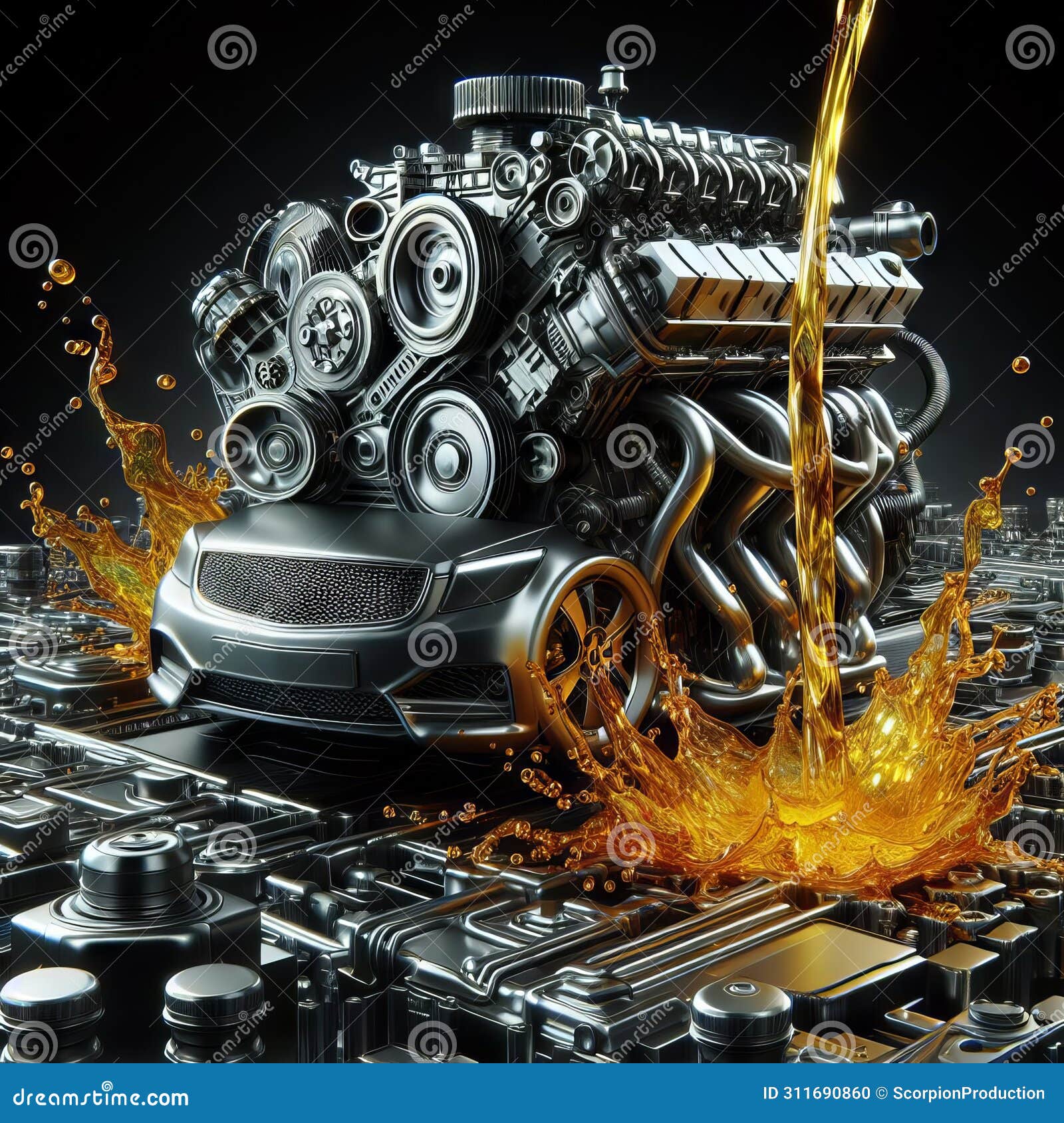 Engine Metamorphosis in Tech Stock Photo - Image of engineering ...