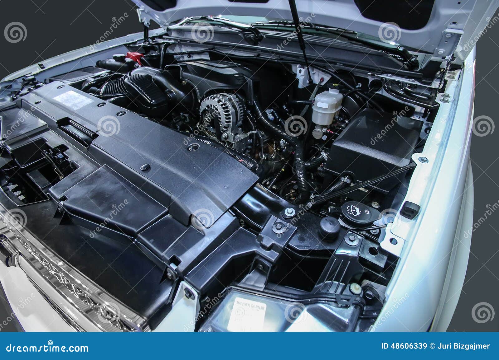 Engine of modern car stock image. Image of technology - 48606339